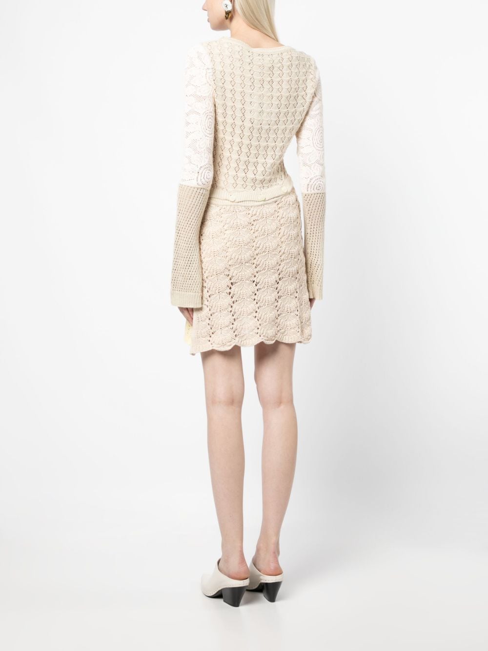 white christmas dresses Crochet Patchwork Sleeveless Dress
