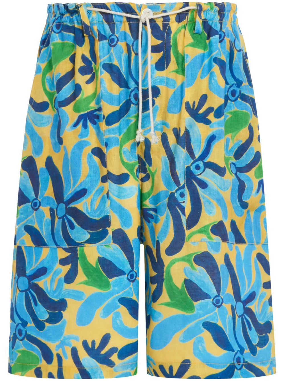 MARNI Marni Graphic-Print Drop-Crotch Shorts