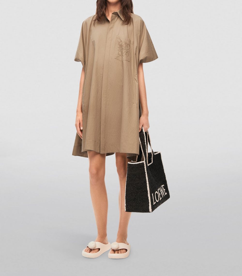 loewe t shirt dress + Paula's Ibiza belted appliqud voile mini shirt dress - black