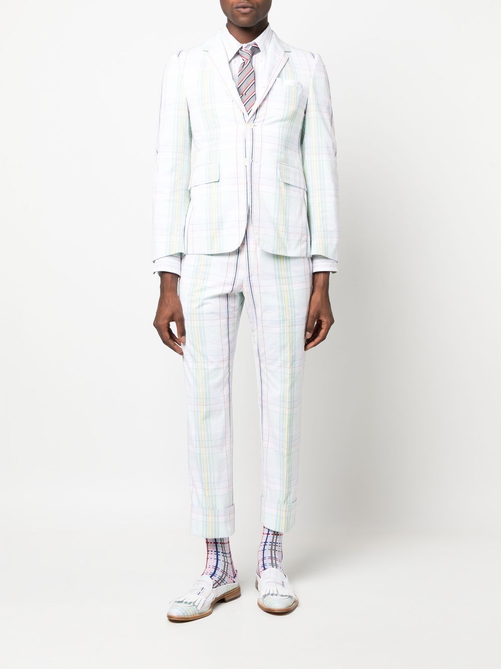 THOM BROWNE university-stripe long-sleeve shirt
