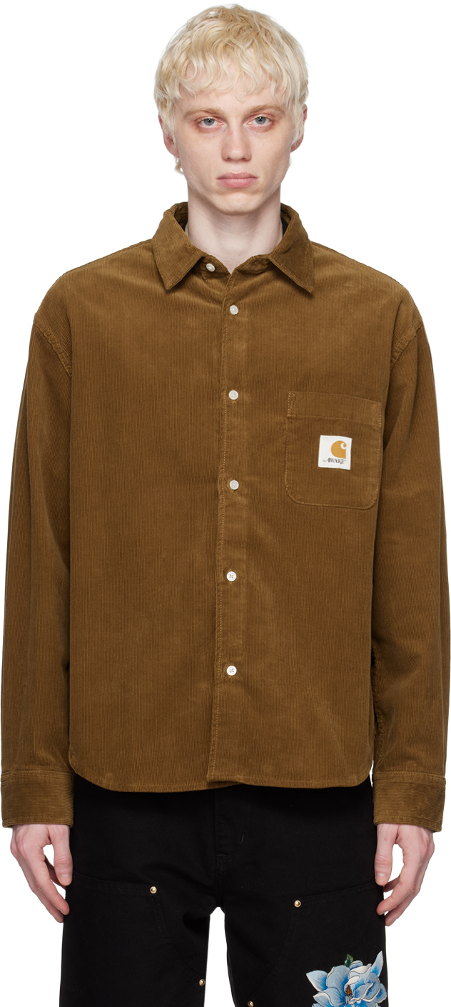 Awake Ny Brown Carhartt Wip Edition Shirt In Hamilton Brown 43