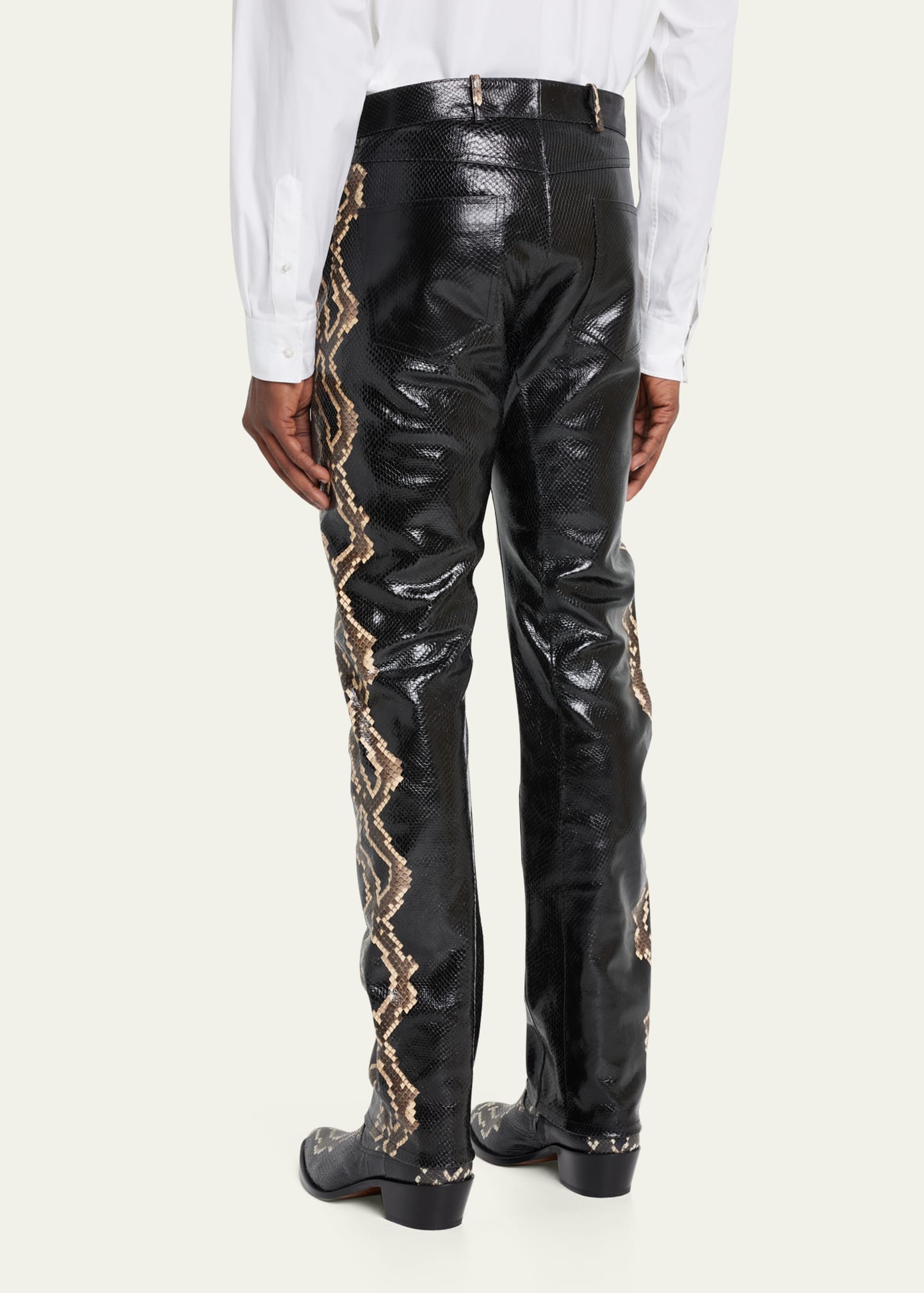 the black gene python leather pants 【公式通販】