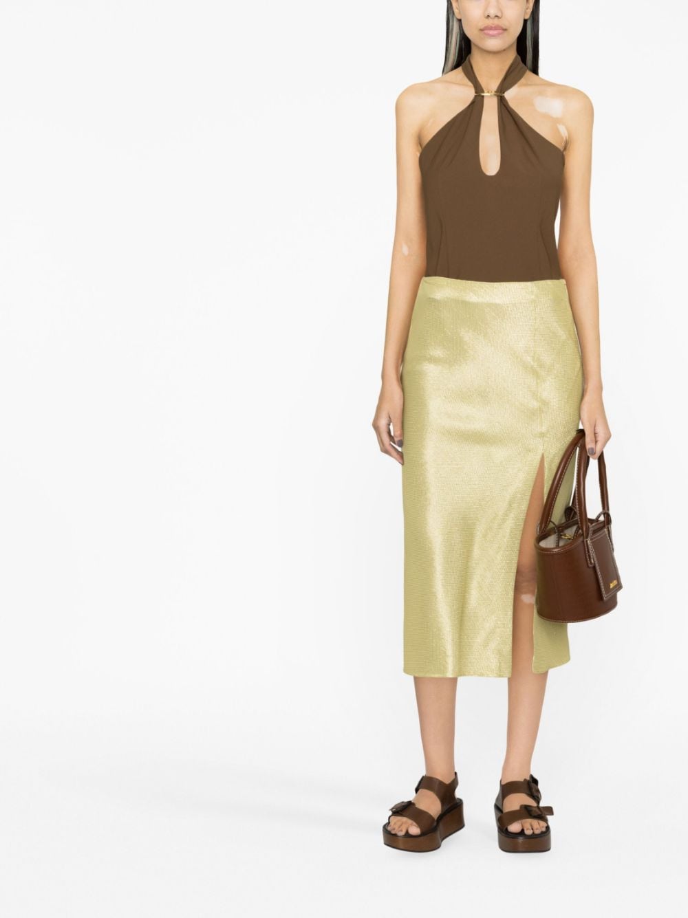 FORTE_FORTE Forte Forte Music Lurex Jacquard Pencil Skirt