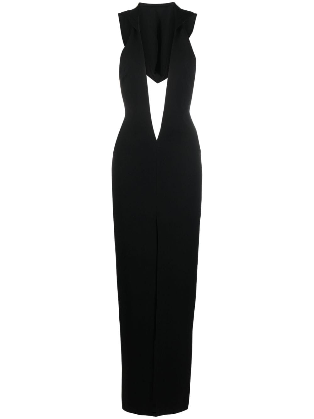 monot halter dress MONOT Halter Cut Out Gown in Black