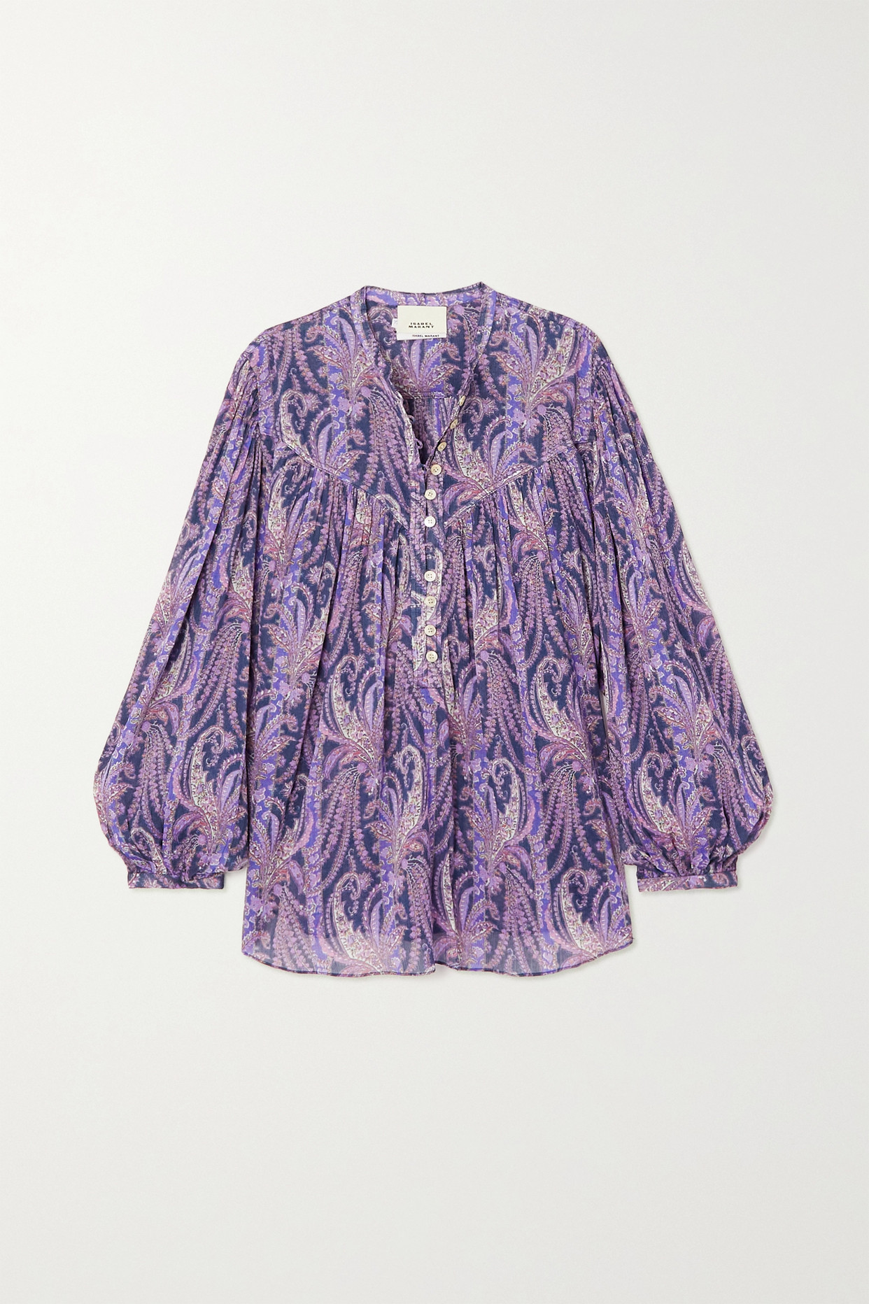 Isabel Marant Kiledia Pleated Paisley-print Cotton And Silk-blend ...