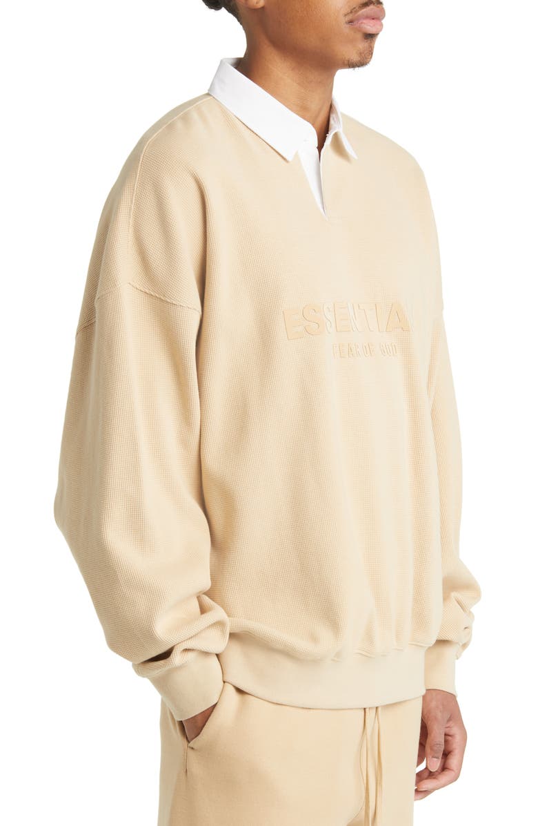 Fear Of God Henley Rugby Shirt - Sand | Editorialist