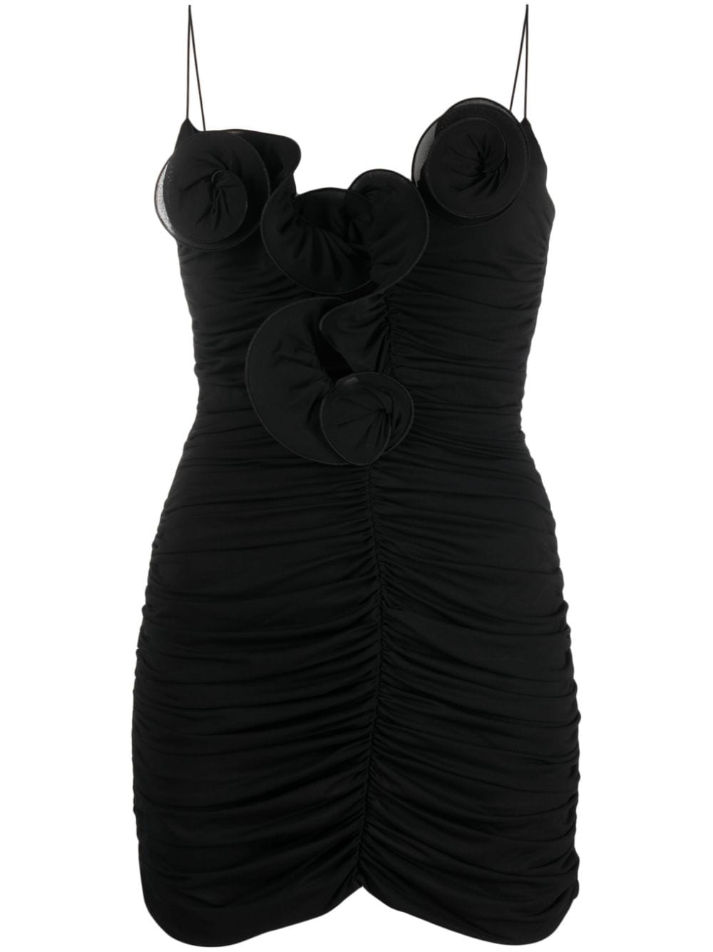 Magda Butrym Flower Decolte Minidress In Black - 30% Off | Editorialist