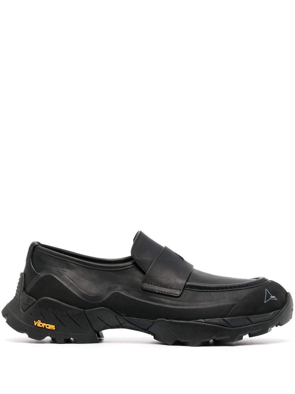 Buy ROA Logo-print Leather Loafers - Black At 12% Off | Editorialist