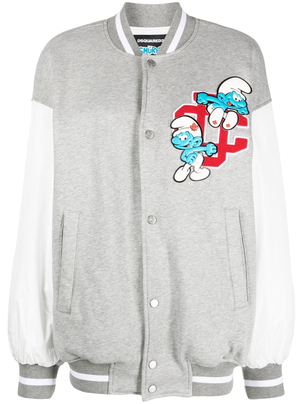 Dsquared2 X Smurfs Varsity Jacket In Grey - 80% Off | Editorialist