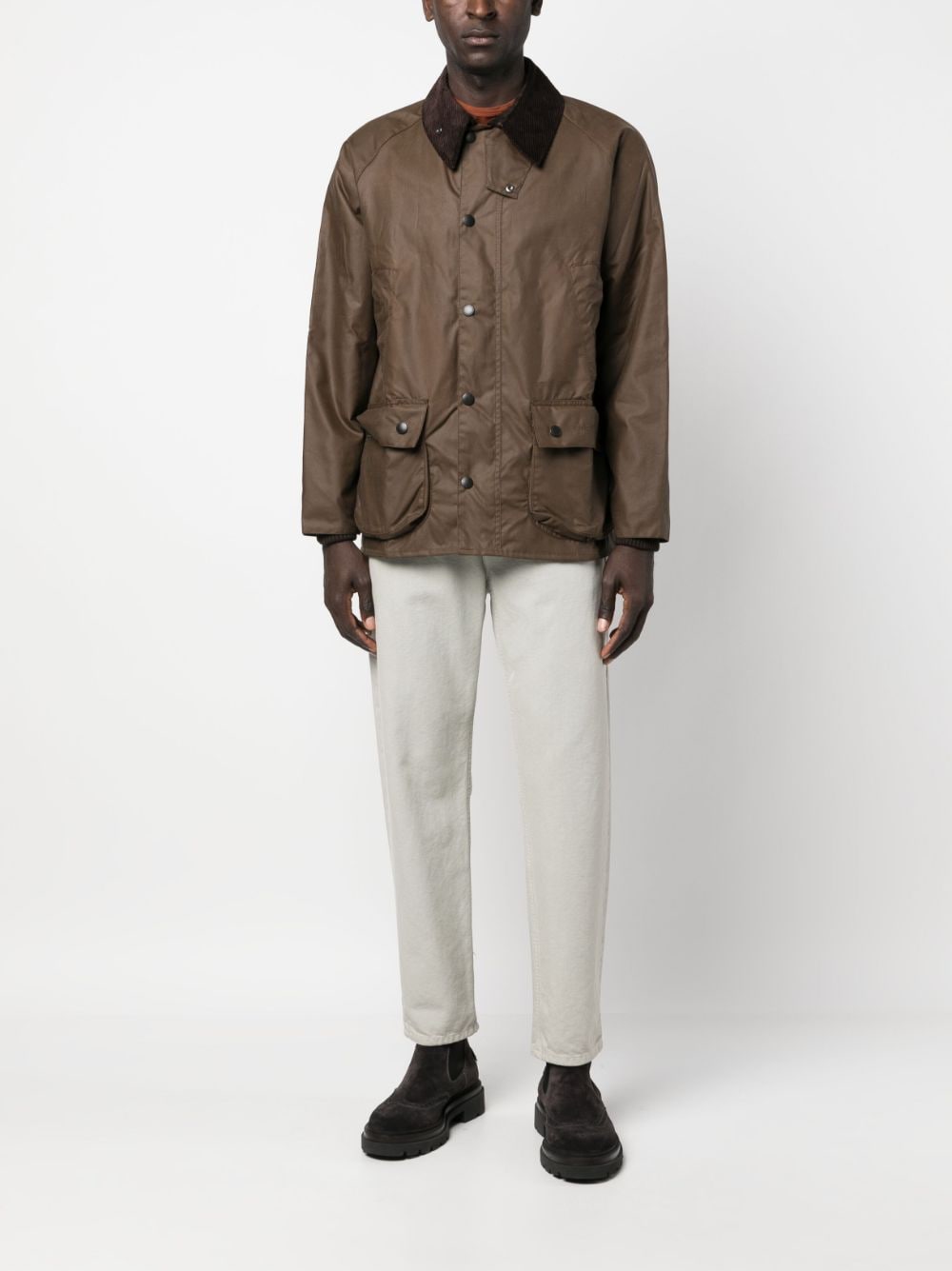 BARBOUR Bedale Wax Jacket With Logo Embroidery