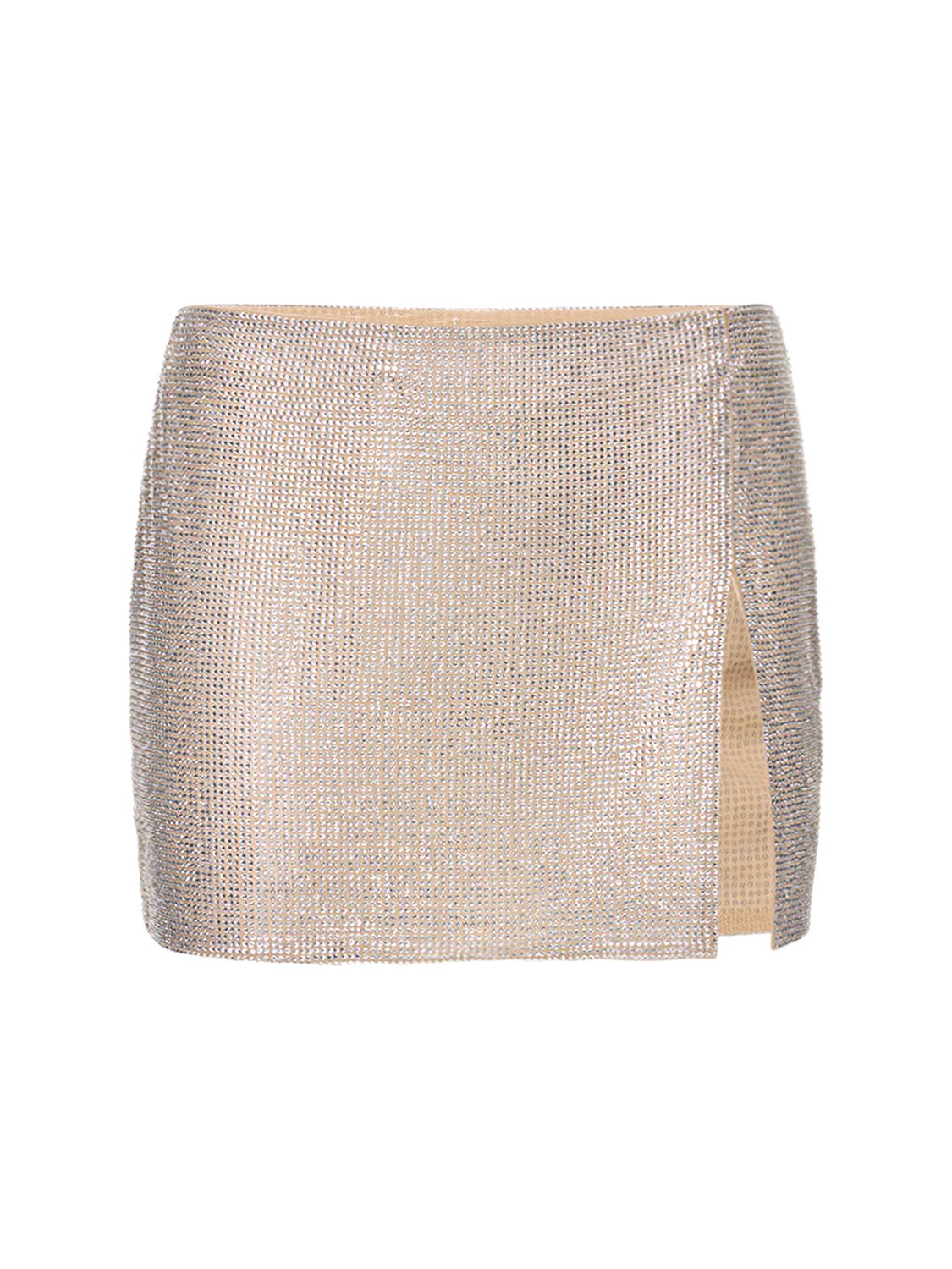 Giuseppe Di Morabito Stretch Lycra Mini Skirt W/slit - Silver ...