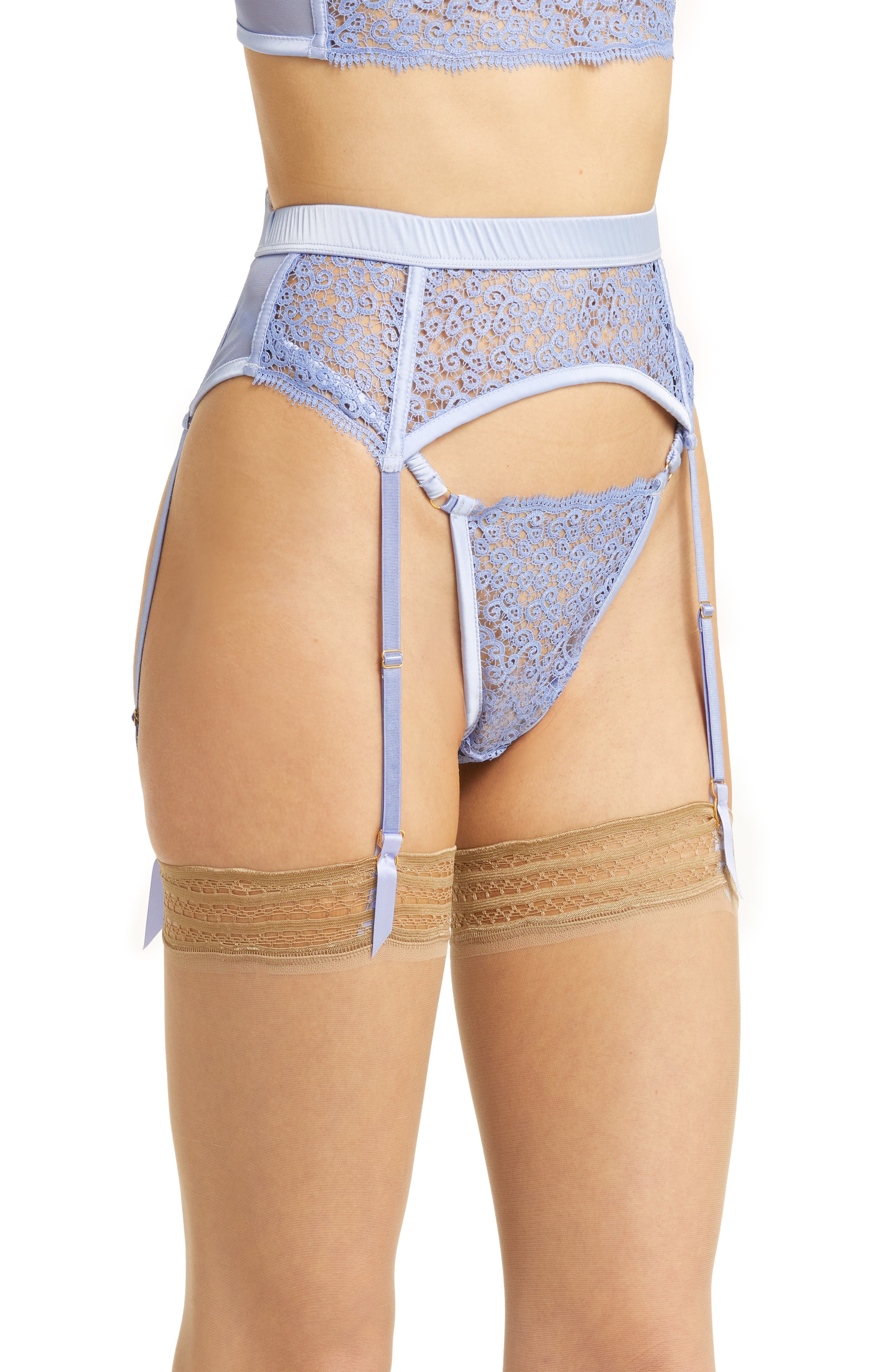 light blue garter belt Evolved Mythical Multi Textured Rechargeable Vibrating Remote-Control main image 0