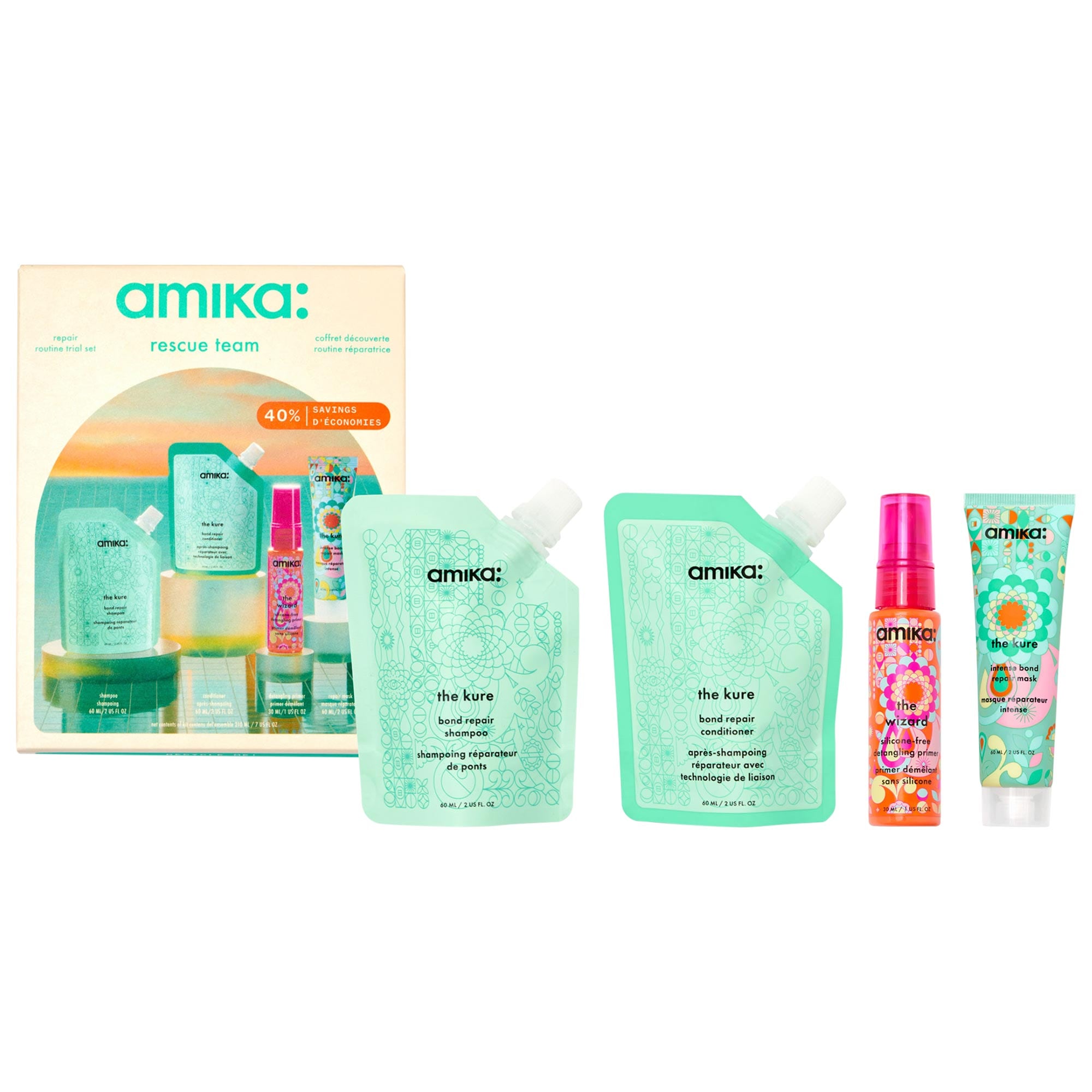 AMIKA Mini Kure Repair Shampoo & Conditioner Set - One-color | Editorialist
