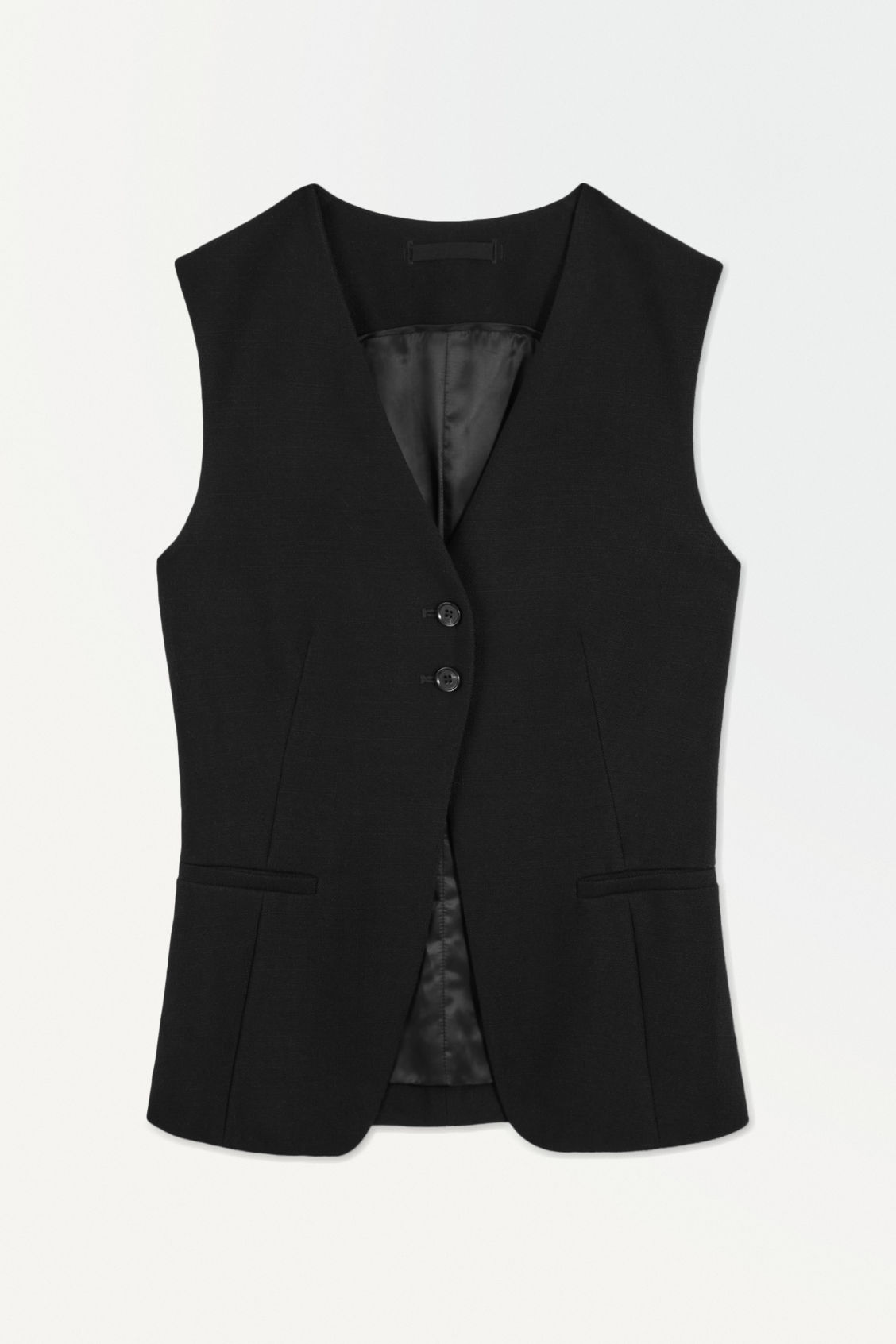 Cos The Longline Waistcoat - Black | Editorialist