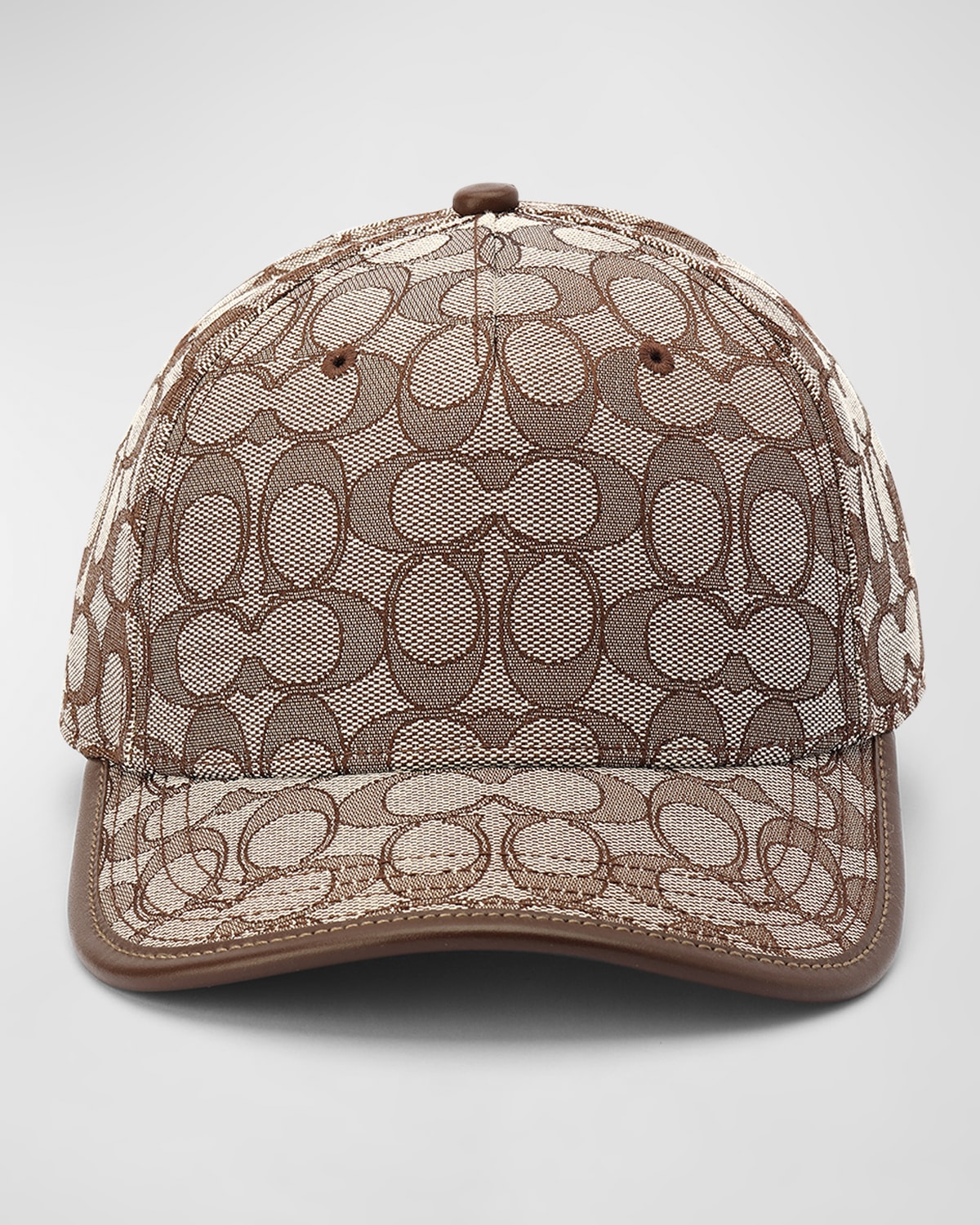 Coach Jacquard Signature C Monogram Cap - Brown | Editorialist display picture 1