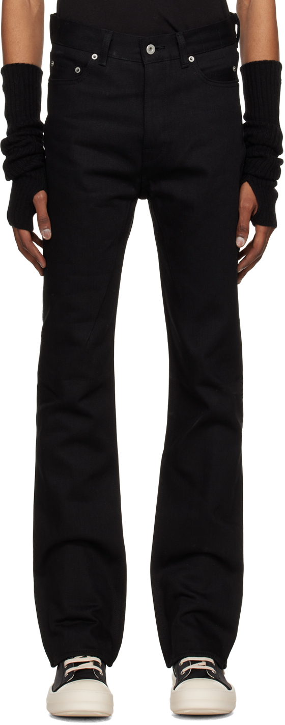 Rick Owens Black Jim Cut Jeans In 09 Black - 44% Off | Editorialist