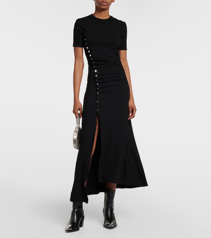 Rabanne Patchwork-Ed Second Skin Jersey Maxi Dress - Print | Editorialist