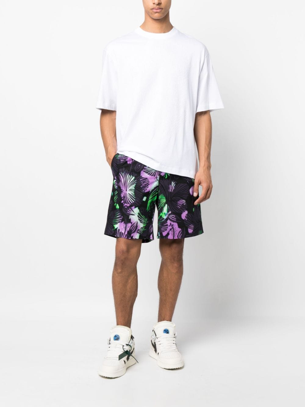 MSGM Abstract-Print Bermuda Shorts