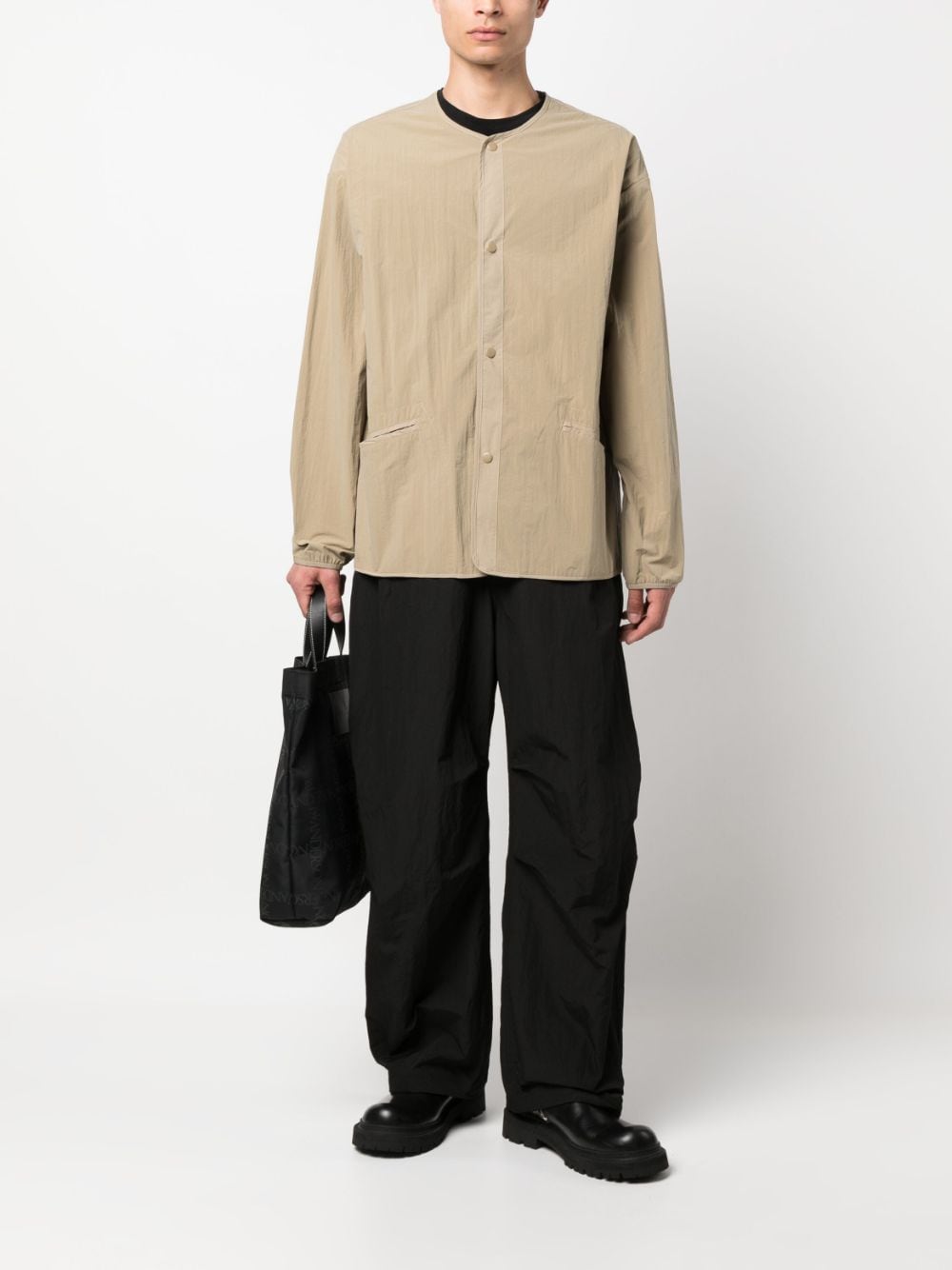 AMOMENTO Amomento Ripstop Fatigue Wide-Leg Trousers