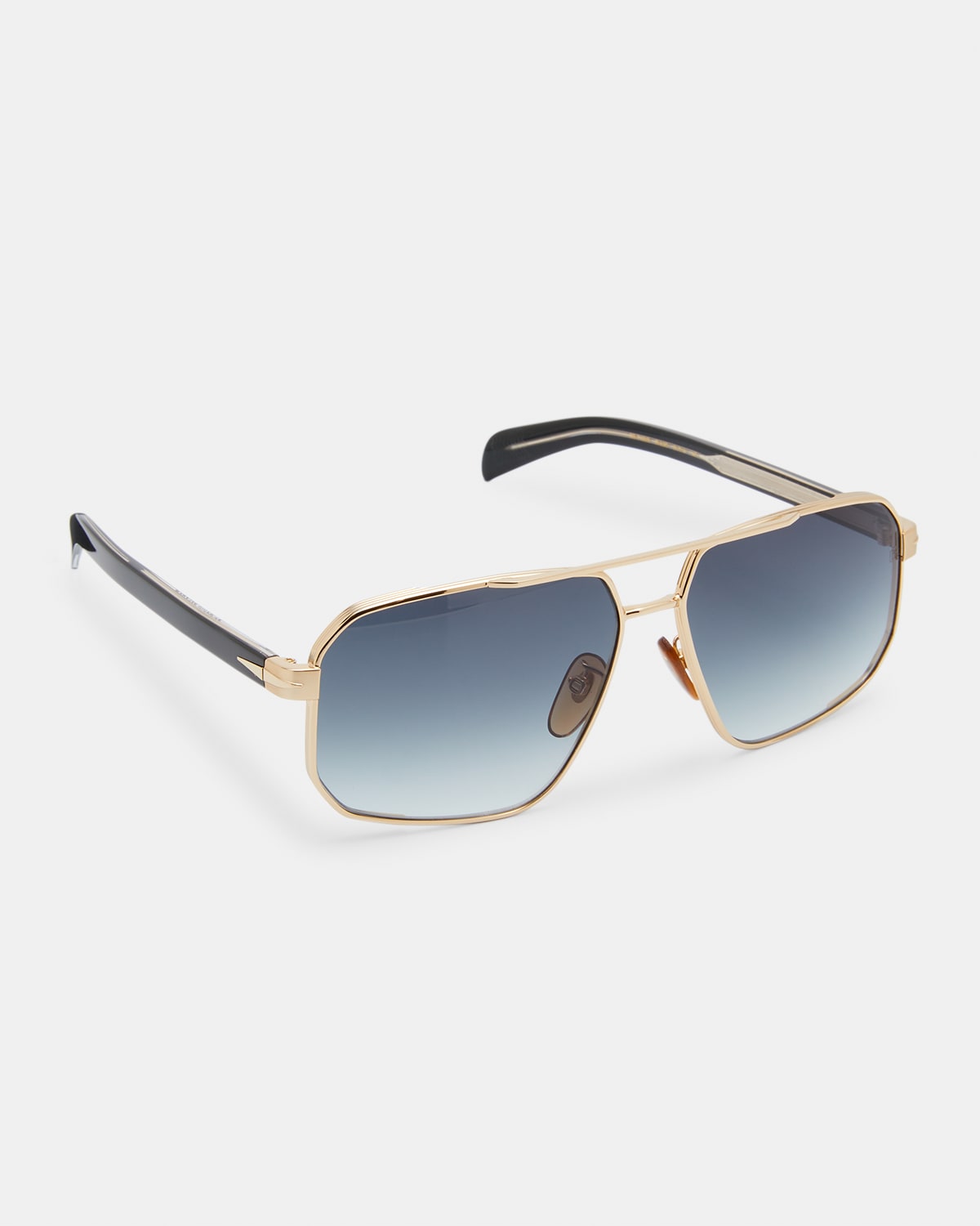 David Beckham Gold Metal Sunglasses