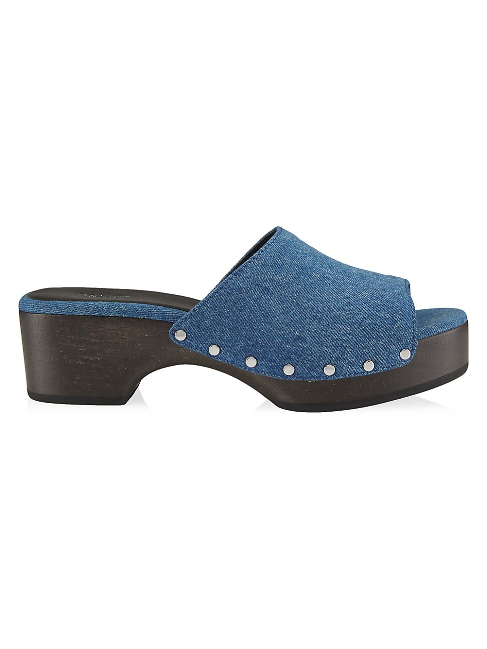 Rag & Bone Mara 50mm Clogs - Denim | Editorialist