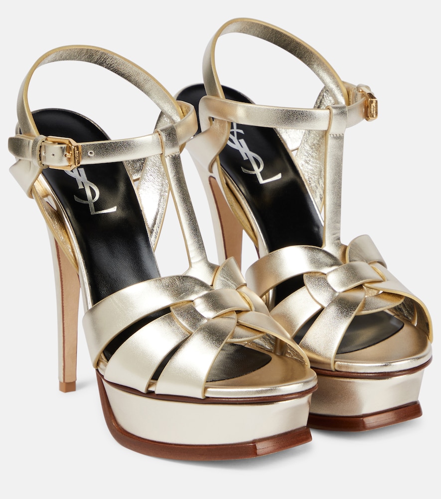 SAINT LAURENT Saint Laurent Tribute Platform Sandals