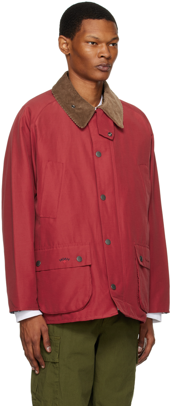Barbour×NOAH Bedale Waxed Cotton JacketS Barbour Noah Edition Bedale Jacket In Red - 43% Off | Editorialist