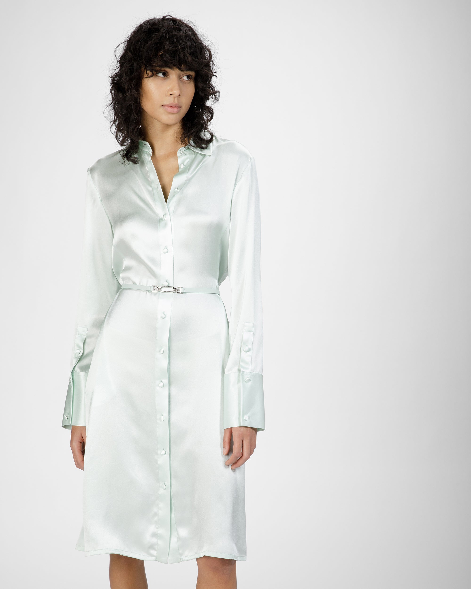 Buy Bally Silk Shirt Dress - Blue At 30% Off | Editorialist