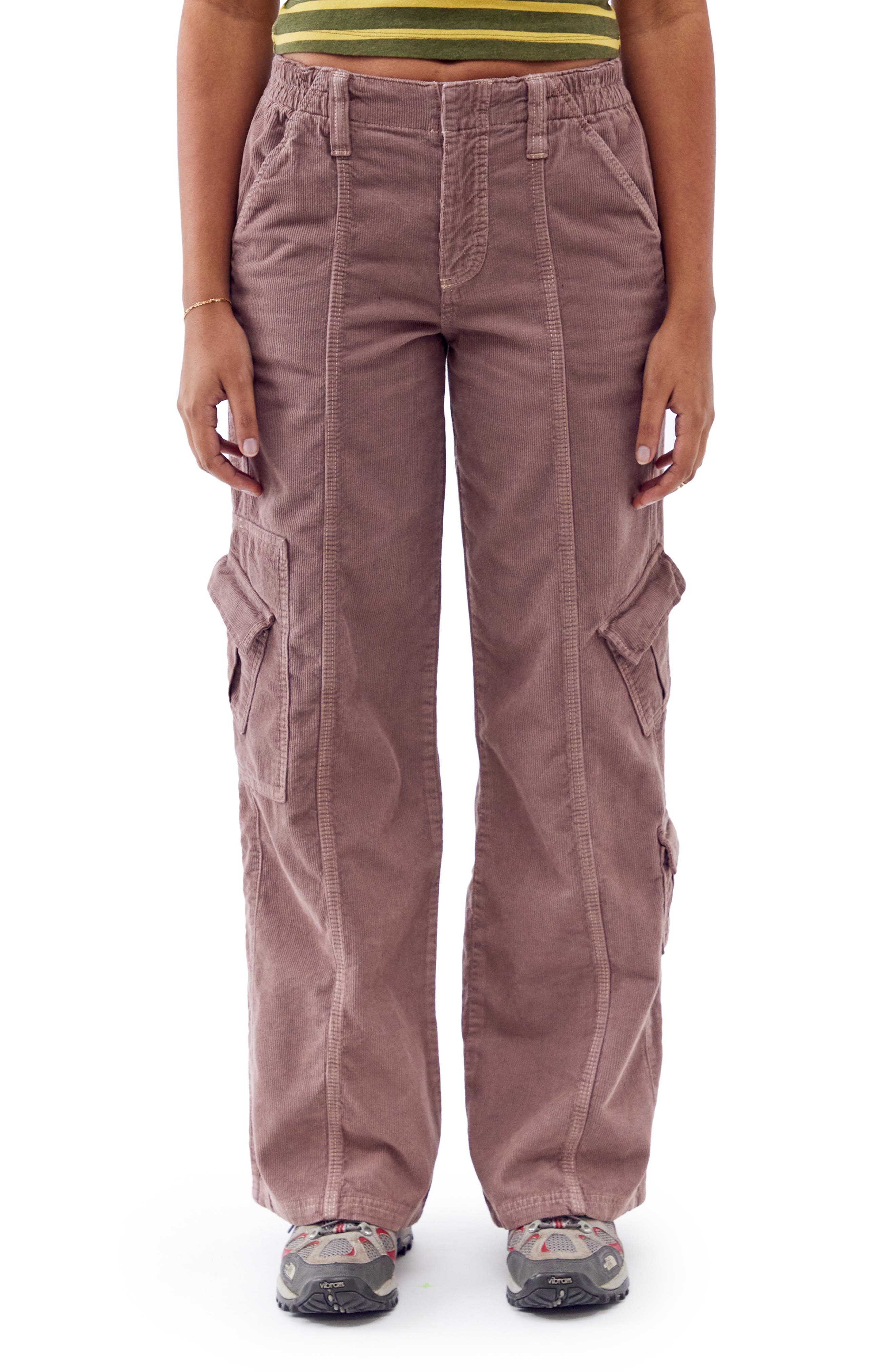 Bdg Urban Outfitters Y2k Corduroy Cargo Pants In Mauve - 50% Off 