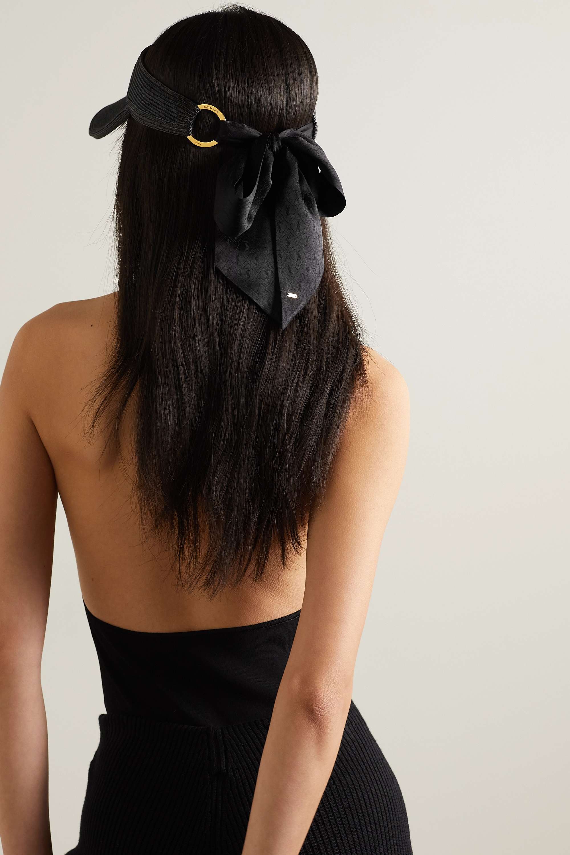 Saint Laurent Silk Voile Headband Saint Laurent - Crystal-embellished headband Saint Laurent main image 2
