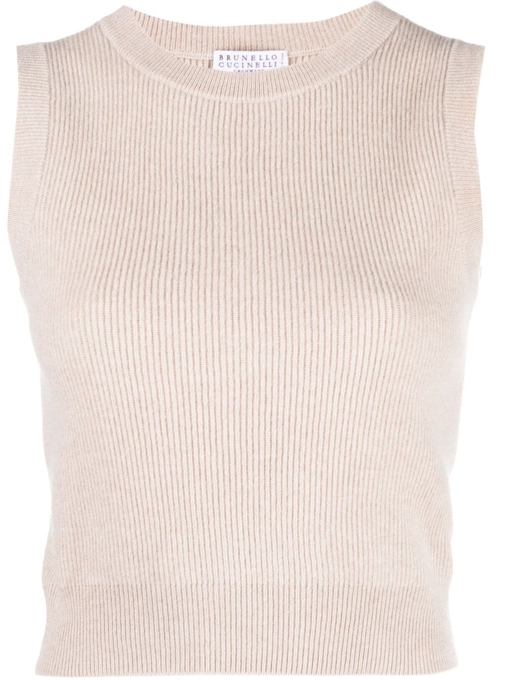 BRUNELLO CUCINELLI Brunello Cucinelli Ribbed Cashmere Sleeveless Sweater