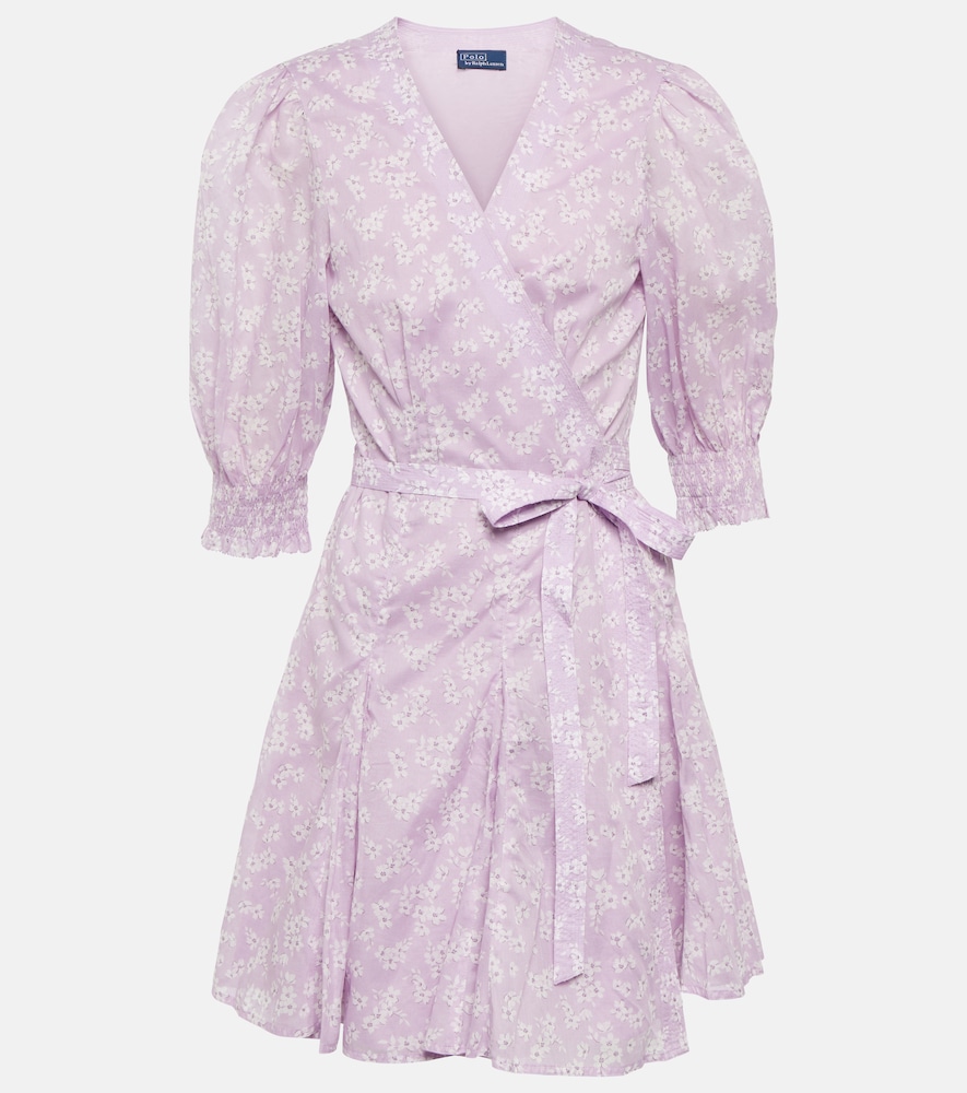 ralph lauren purple wrap dress Polo Ralph Lauren floral print short sleeve wrap dress in lilac