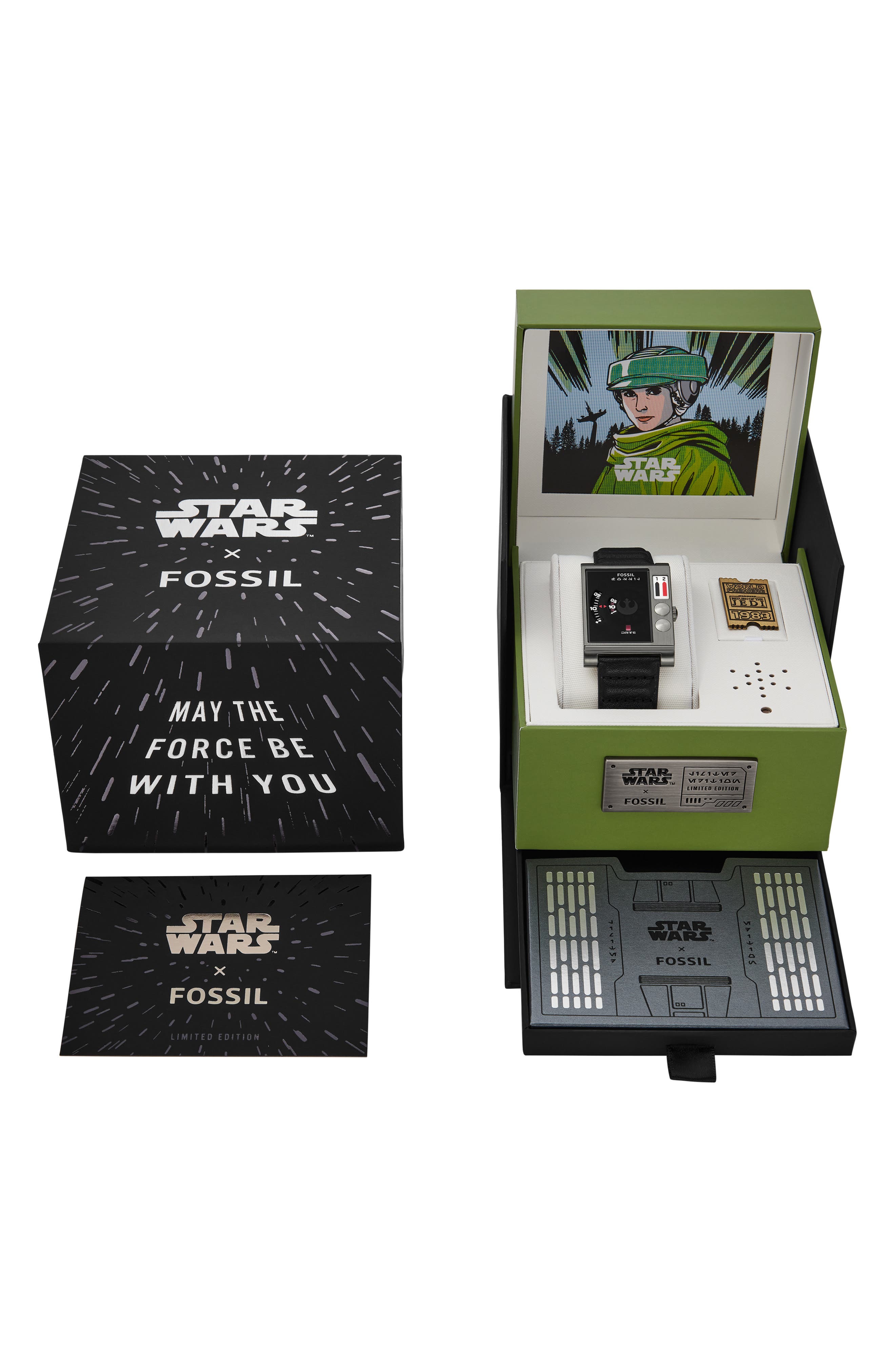 Fossil X Star Wars™ Limited Edition Endor Leia Leather Strap Watch 