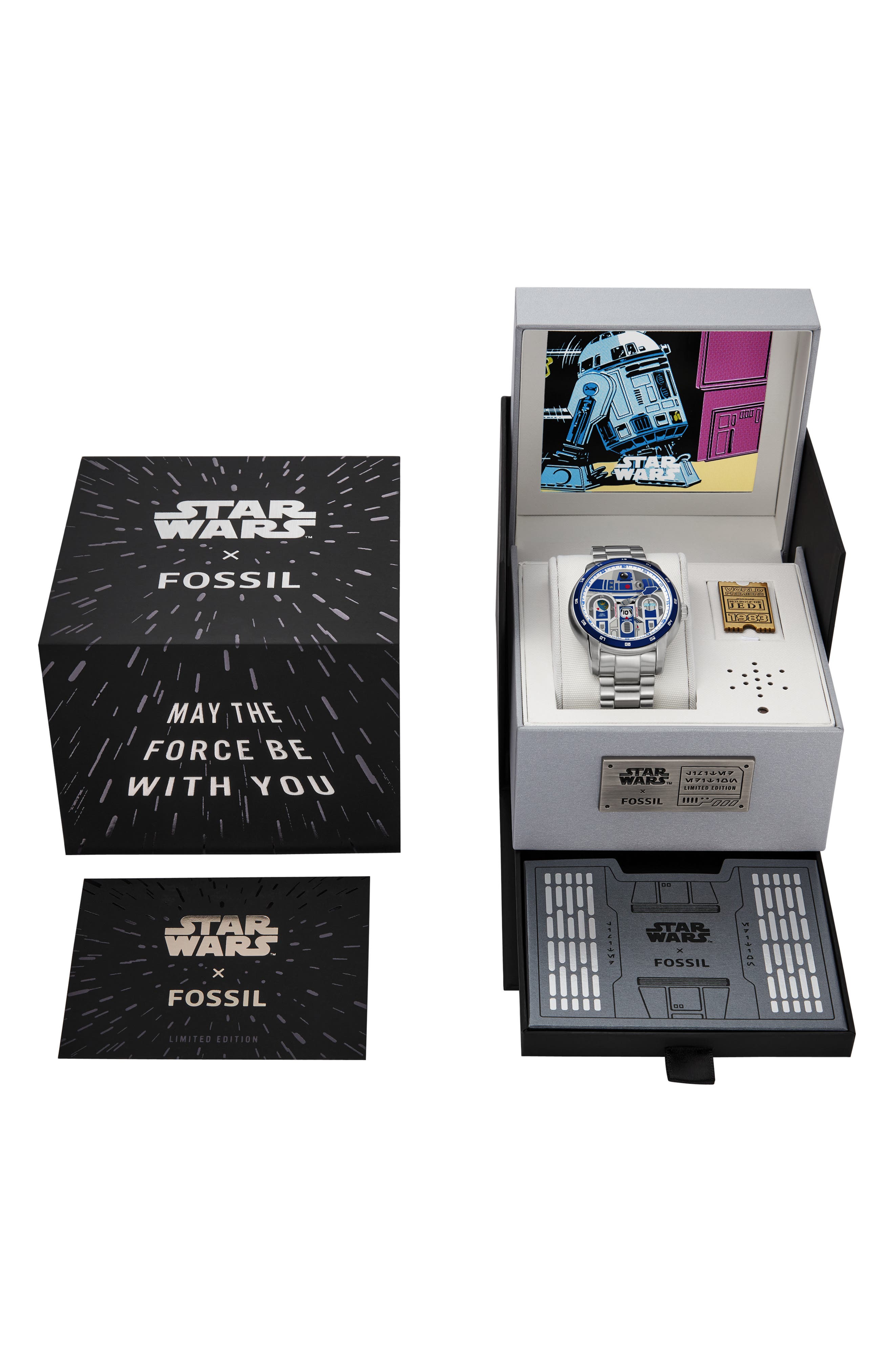 Fossil X Star Wars™ Limited Edition R2-D2 Bracelet Watch - Silver 