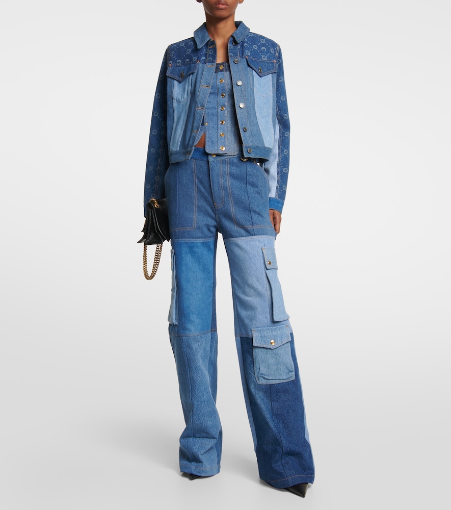 MARINE SERRE Marine Serre Monogram Wide-Leg Jeans