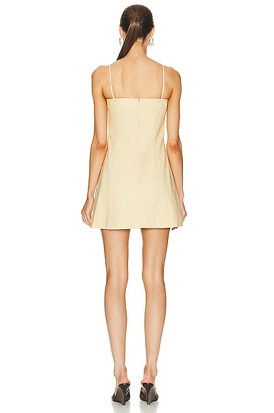Simkhai Rina Belted Ruched Mini Dress In Beige In Wheat - 35% Off | Editorialist Simkhai Rina Belted Ruched Mini Dress In Beige In Wheat - 35% Off | Editorialist