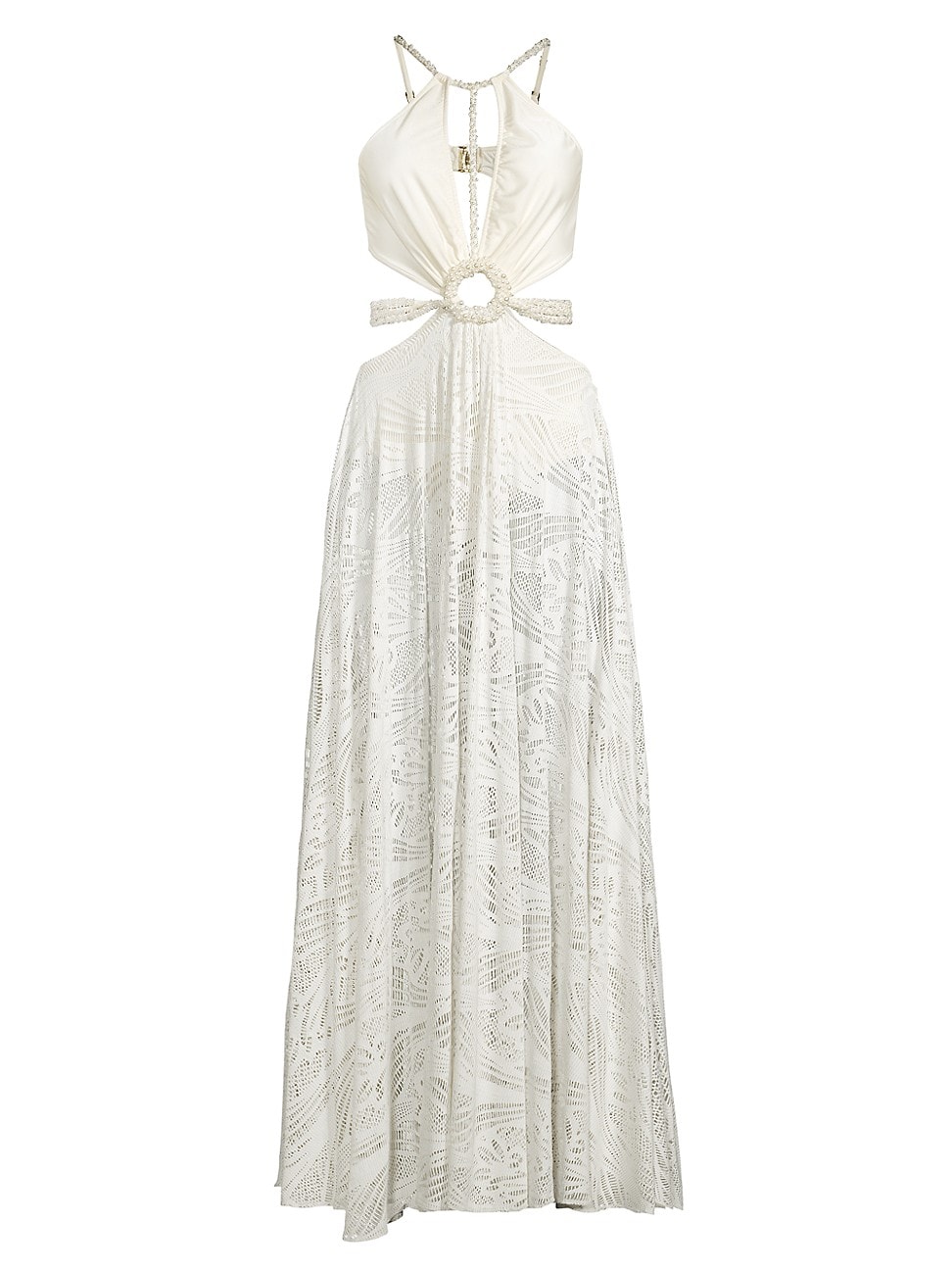 Patbo Pearl & Lace Beach Dress In White - 70% Off | Editorialist