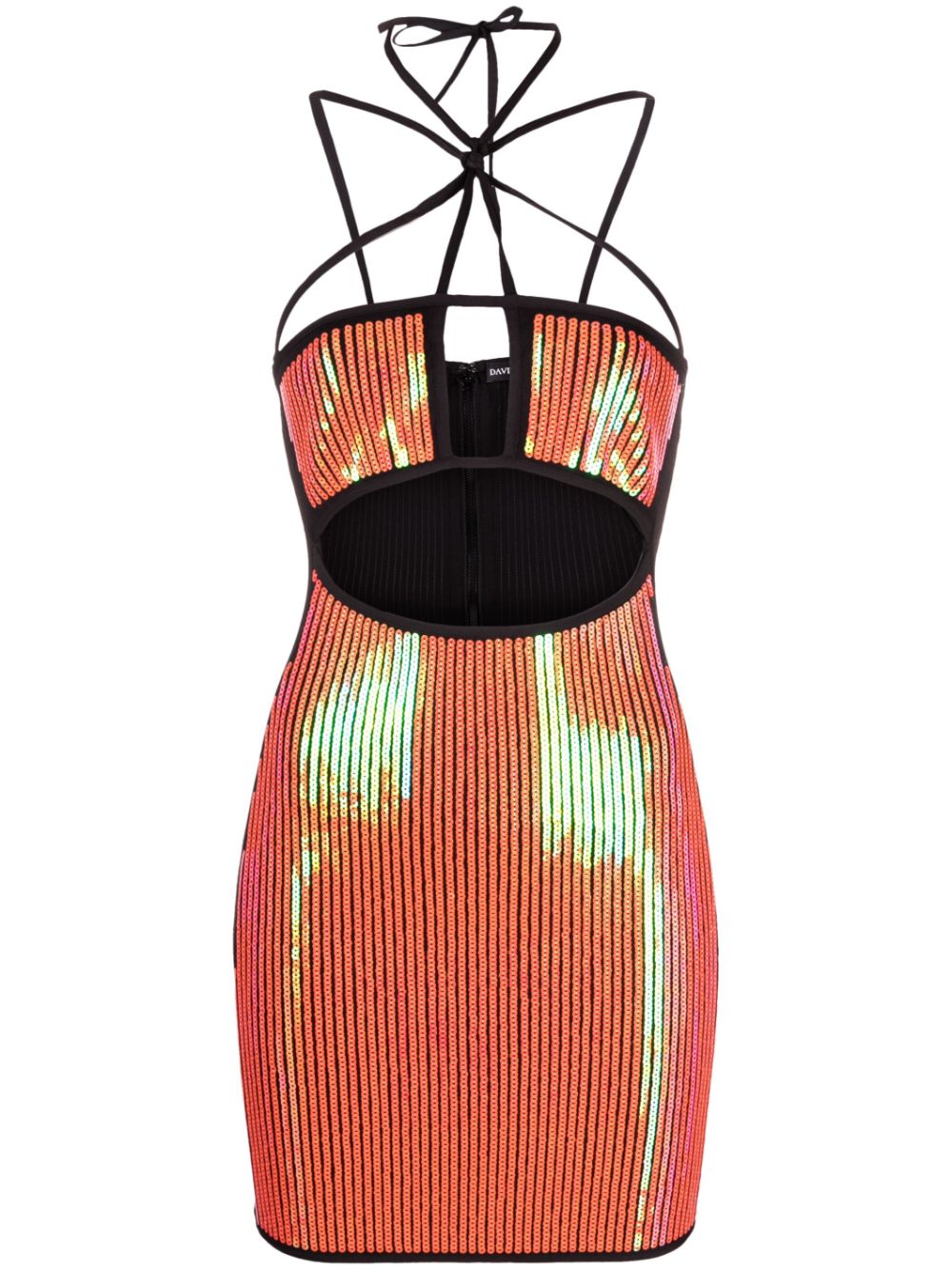 strapless open back dress Maya's Neon Sequin Dress – tanieya-khanuja main image 1