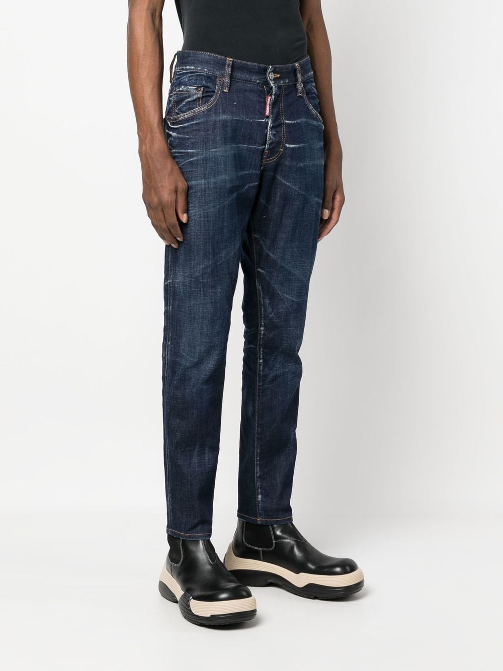 Dsquared2 Dark Clean Wash Skater Jeans - Blue | Editorialist