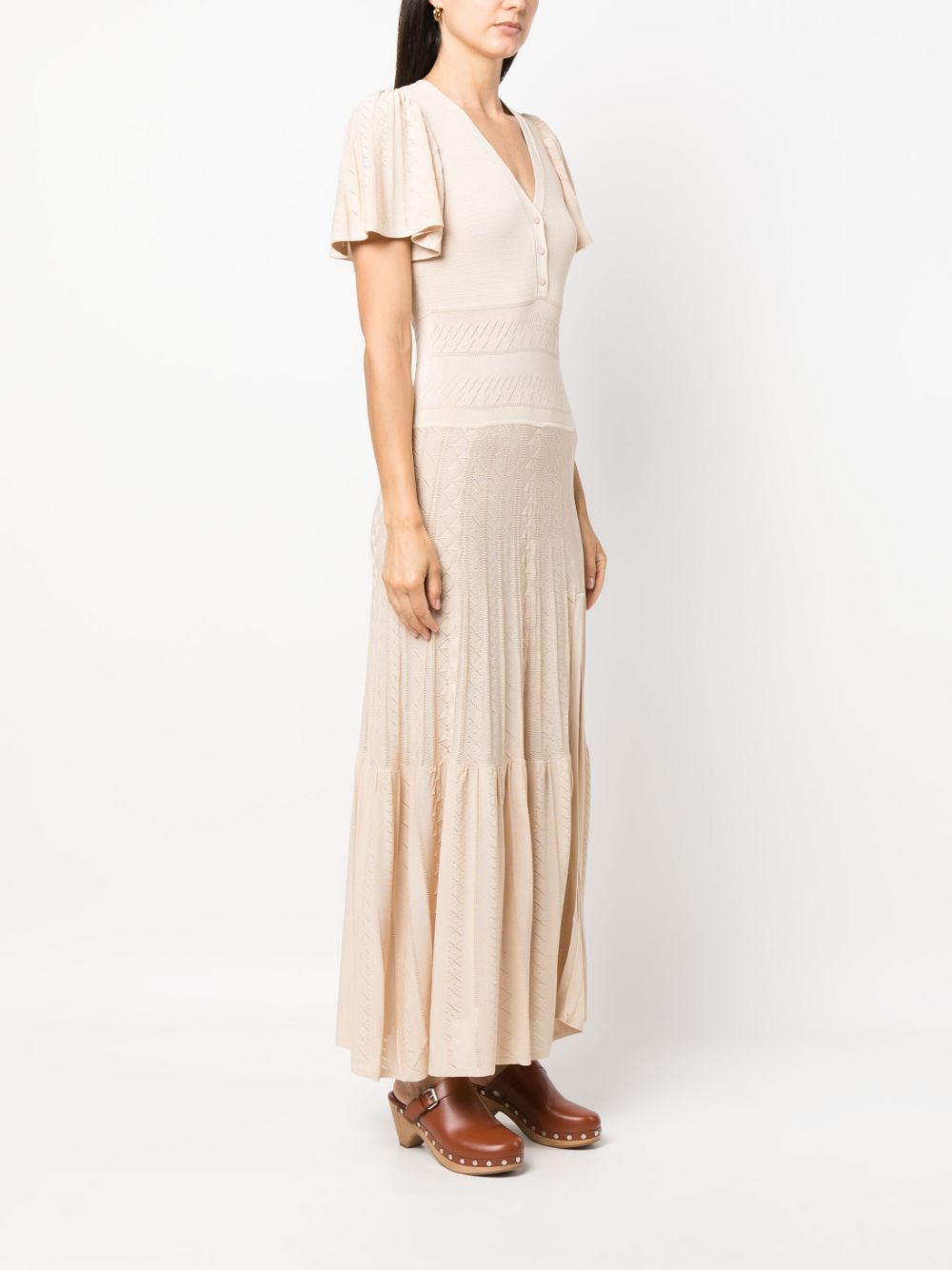 Ba&Sh Avana Knitted Maxi Dress - Neutrals | Editorialist