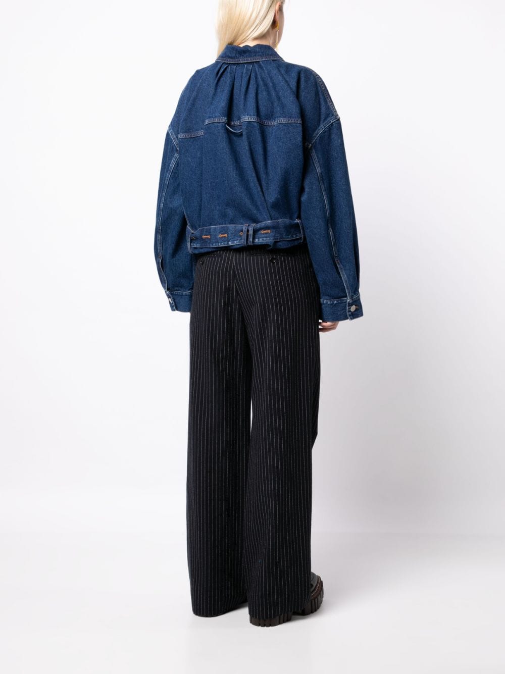 Meryll Rogge Belted Denim Jacket In Blue - 43% Off | Editorialist