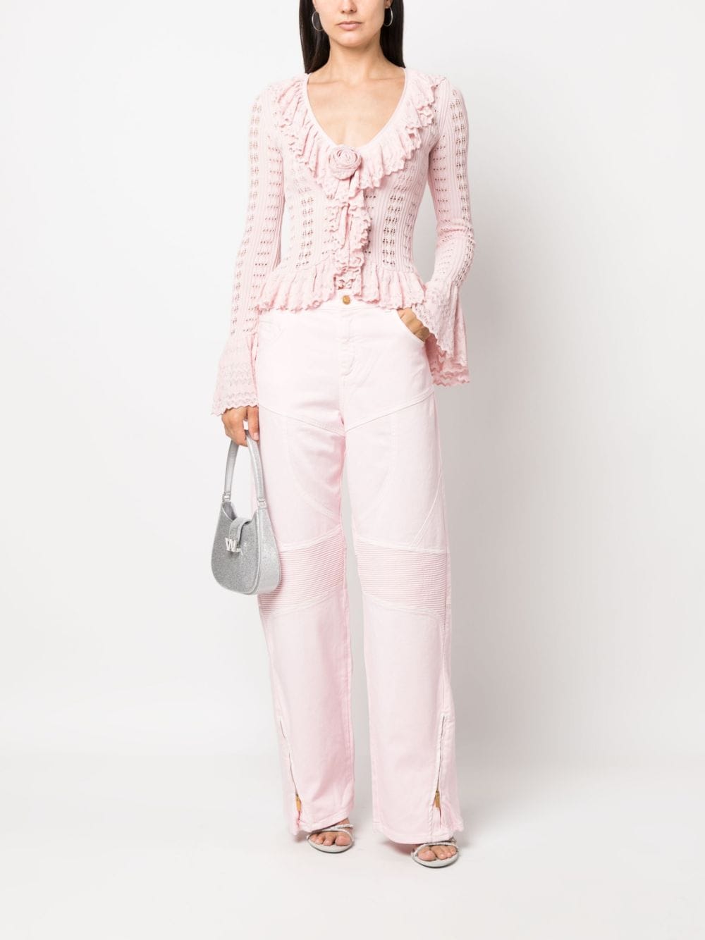 BLUMARINE Blumarine Mid-Rise Wide-Leg Jeans