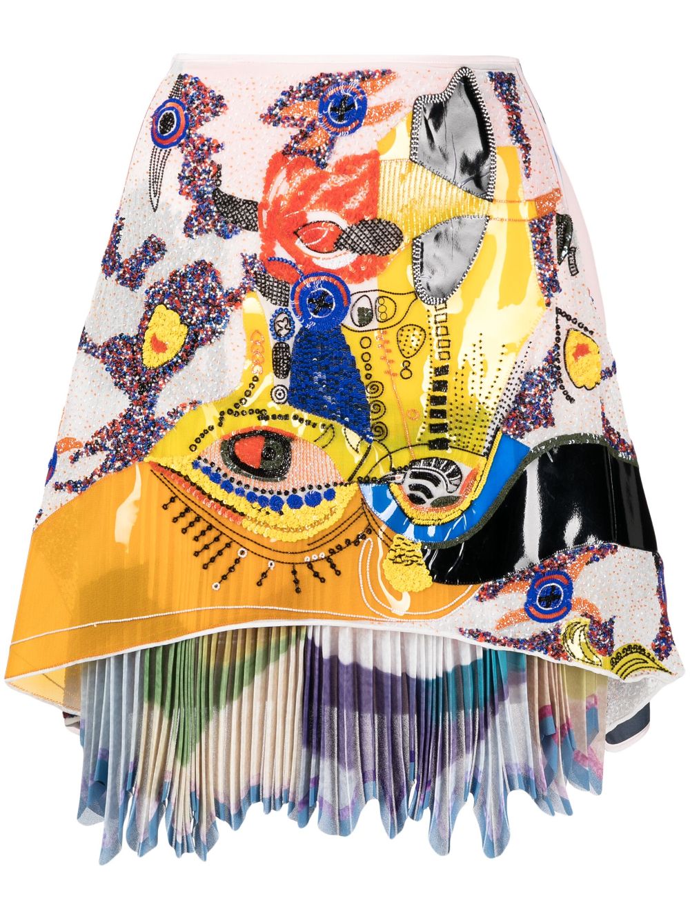 MATICEVSKI Maticevski Appliqué-Detail Printed Skirt