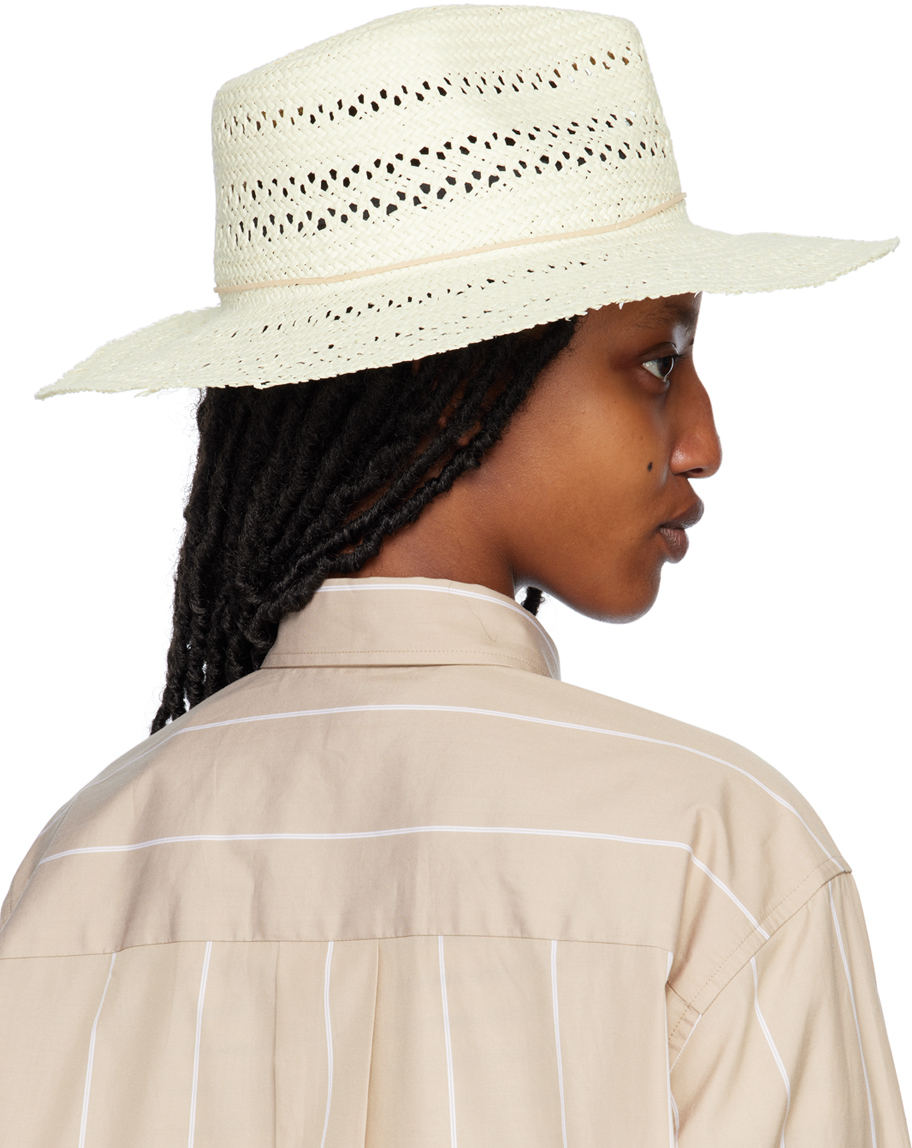 Rag & Bone Elle Perf Fedora In Ivory - 60% Off | Editorialist display picture 3