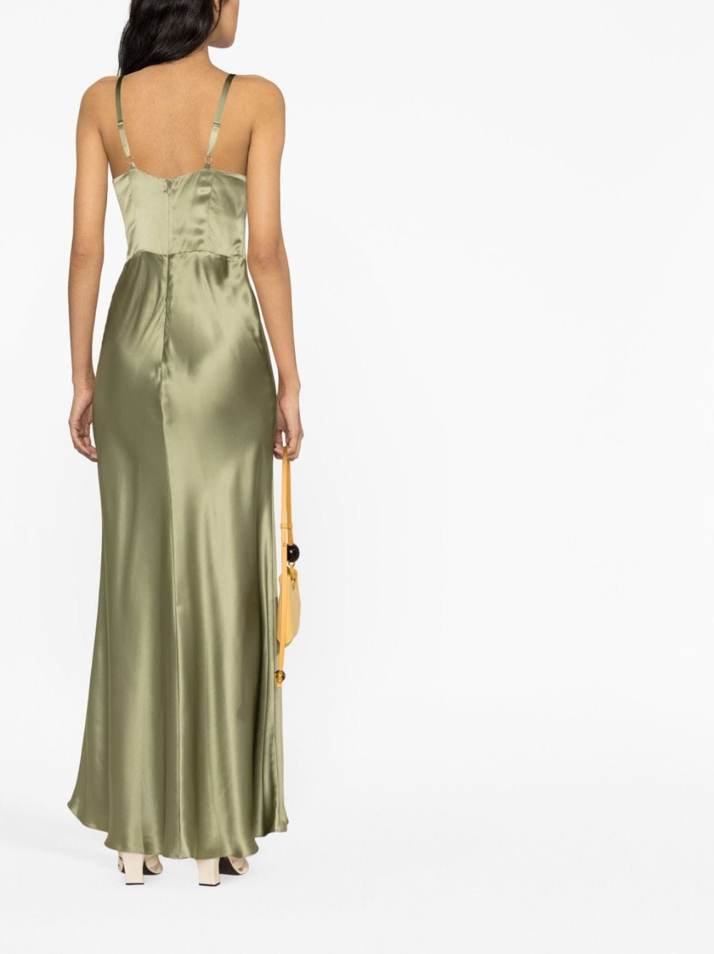 reformation esa silk dress Reformation Esa Silk Bella Multicolor Floral Print Maxi Slip Dress  The  Closet New York