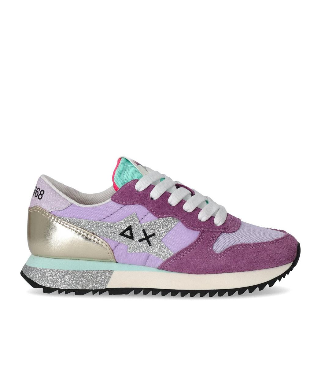 Buy SUN 68 Stargirl Glitter Logo Sneaker - Lilac At 28% Off | Editorialist