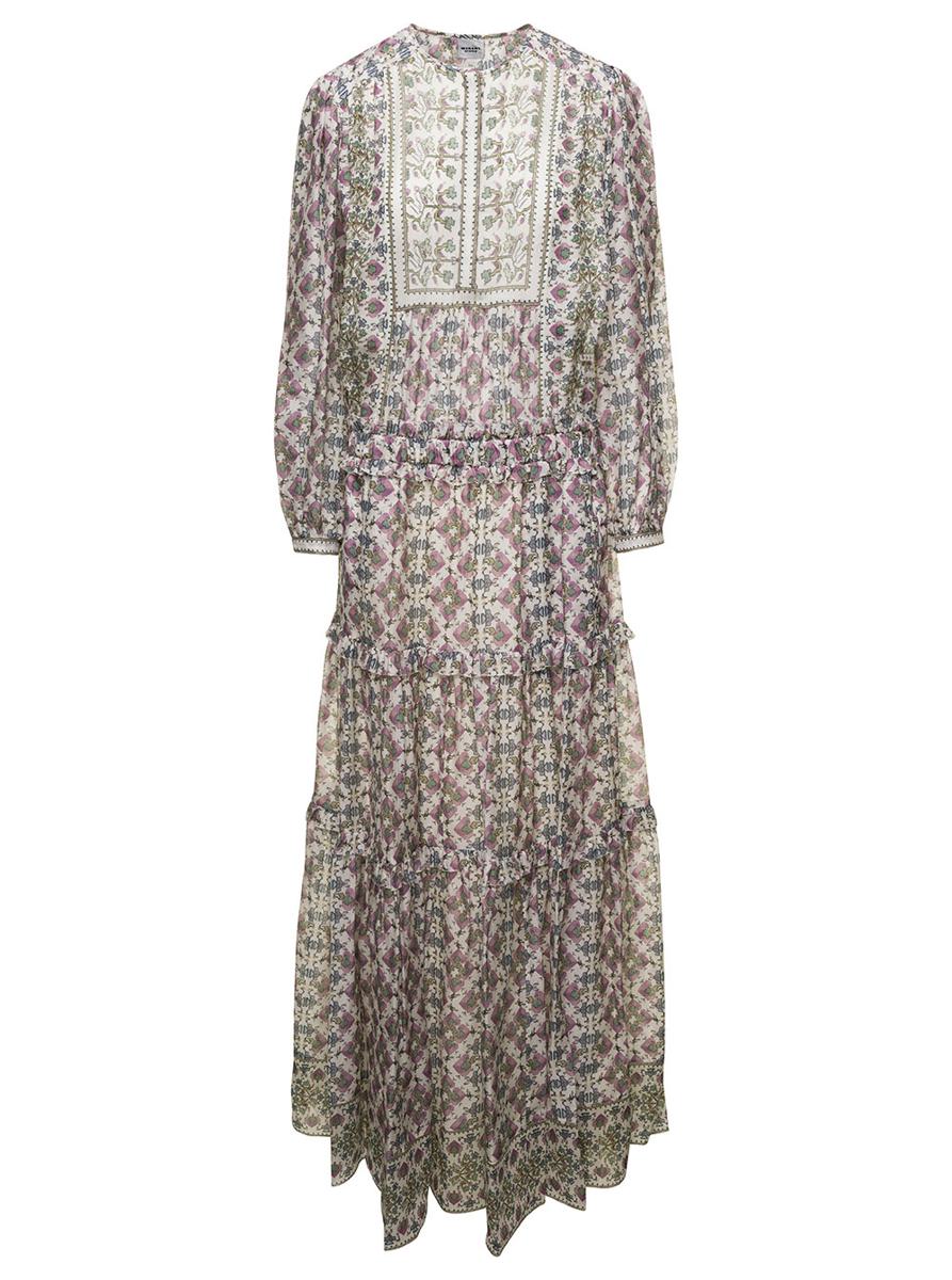 Buy Isabel Marant Étoile Bohemian Maxidress With All-over Graphic Print ...
