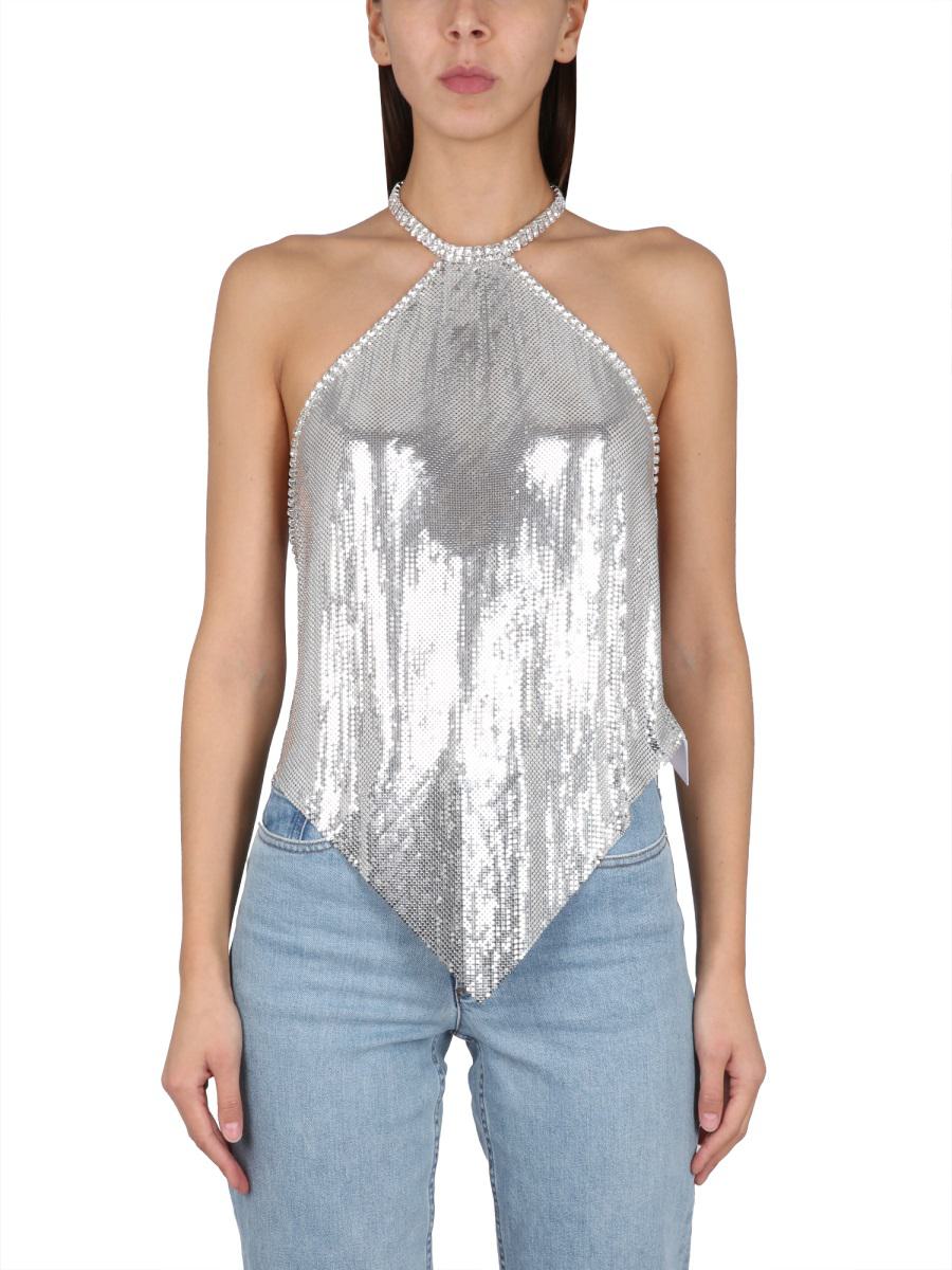 Buy Paco Rabanne Tops In Mesh - Silver At 29% Off | Editorialist