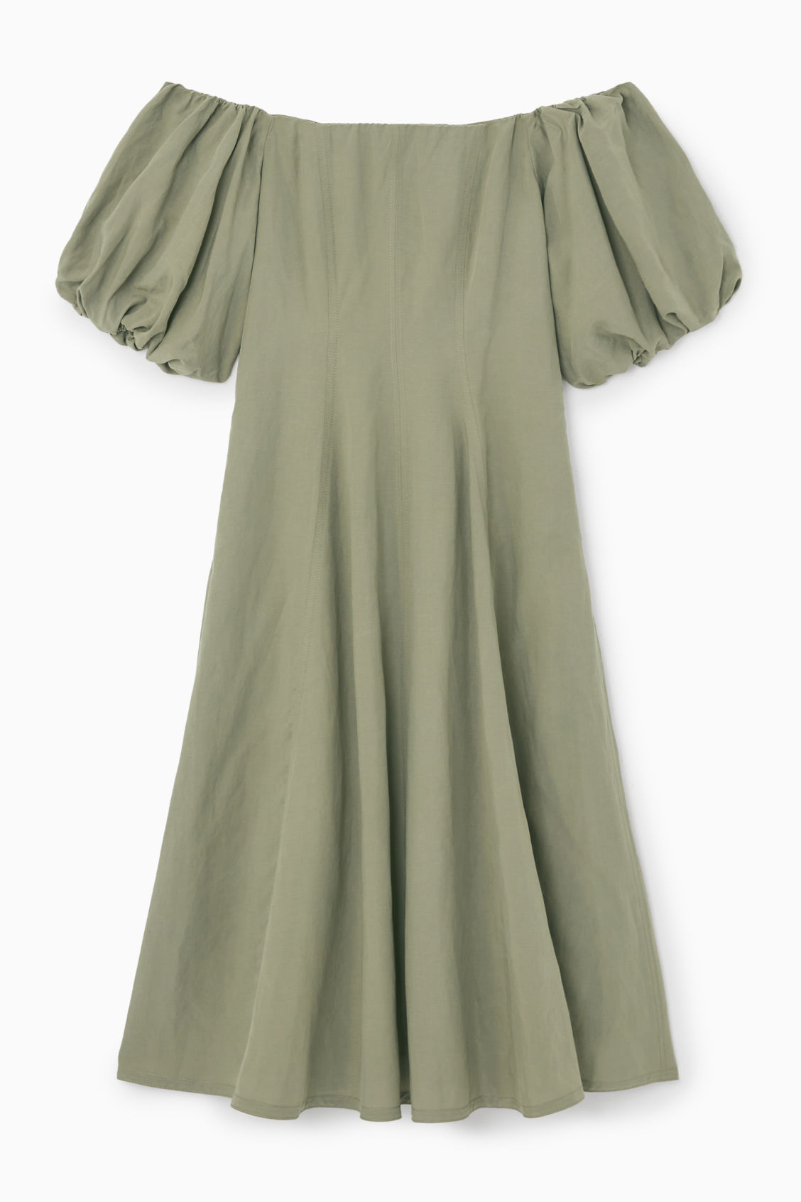 green emerald velvet dress Puff Sleeve Embroidered Tiered Dress in White – Reistor main image 1