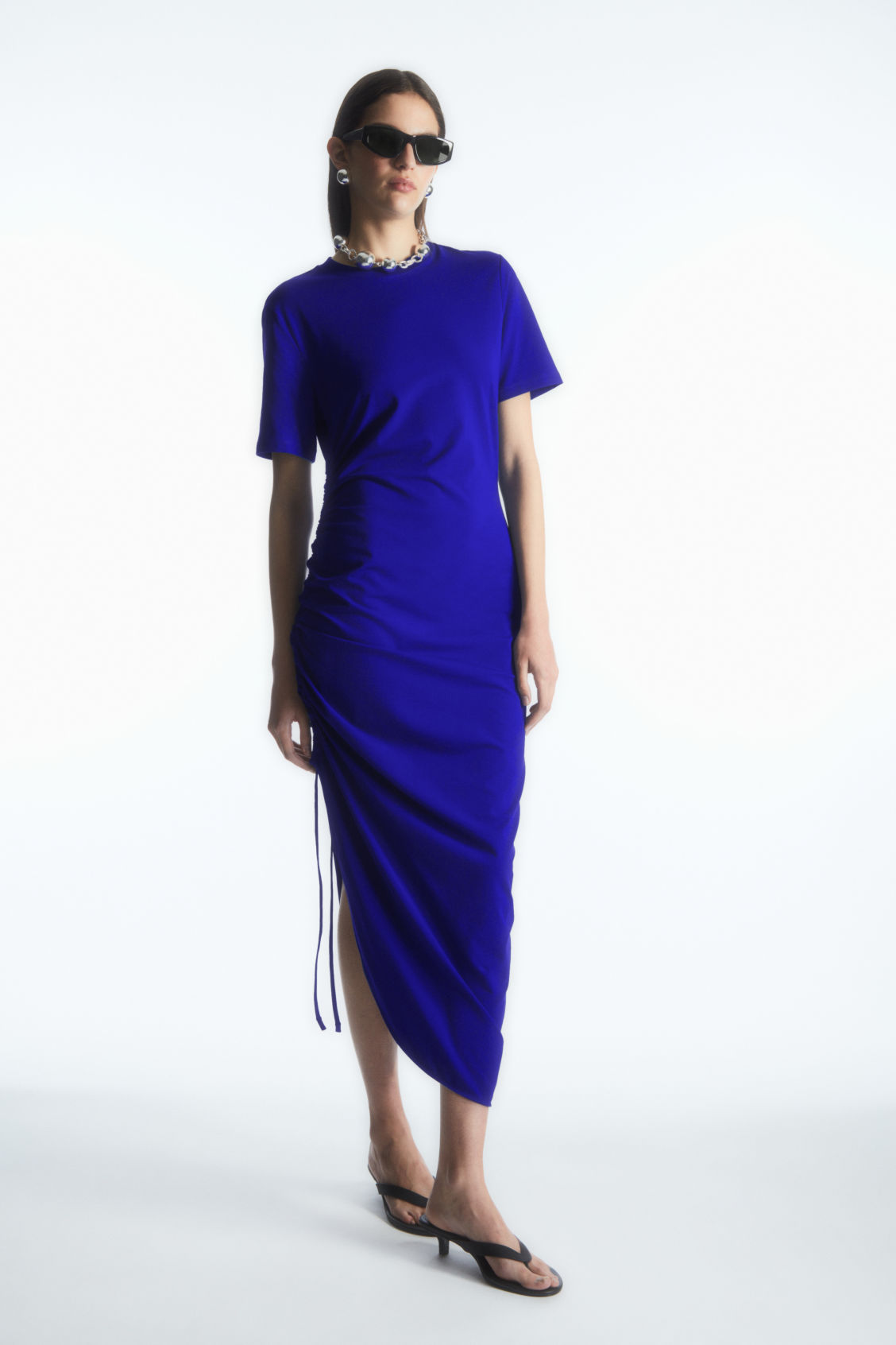 cos gathered a line wrap dress COS + Gathered A-Line Wrap Dress